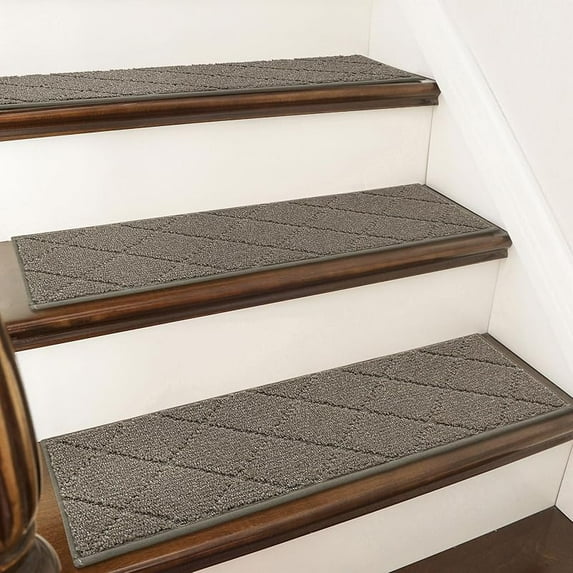 Edging Stair Treads Non-Slip Carpet Mat 28inX9in Indoor Stair Runners ...