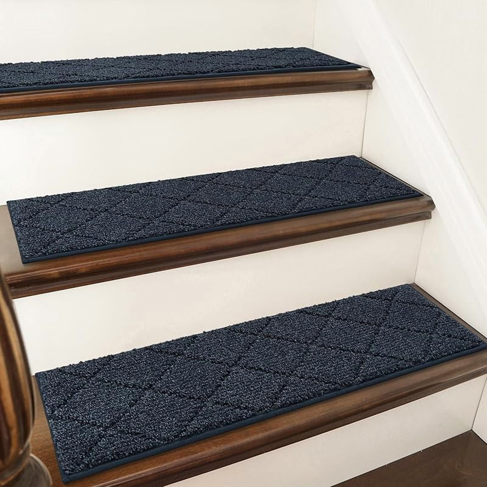 Edging Stair Treads Non-Slip Carpet Mat 28inX9in Indoor Stair Runners ...