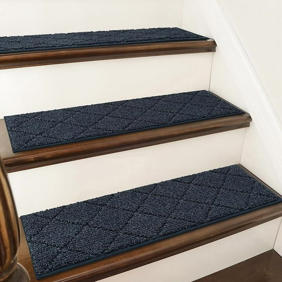 Edging Stair Treads Non-Slip Carpet Mat 28inX9in Indoor Stair Runners ...