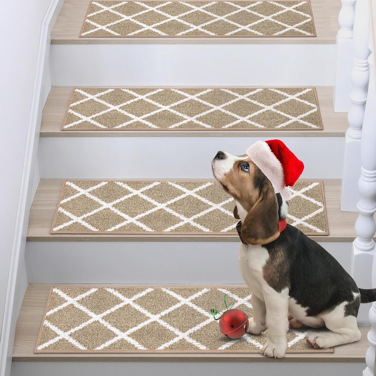 Edging Stair Treads Non-Slip Carpet Mat 28inX9in Indoor Stair Runners ...