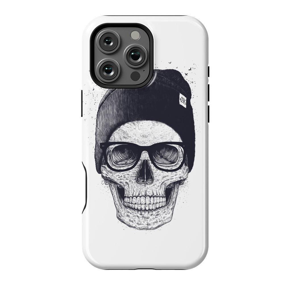 Edgy Black Skull Design Shockproof Silicone Case with Stand for 16/15 ...