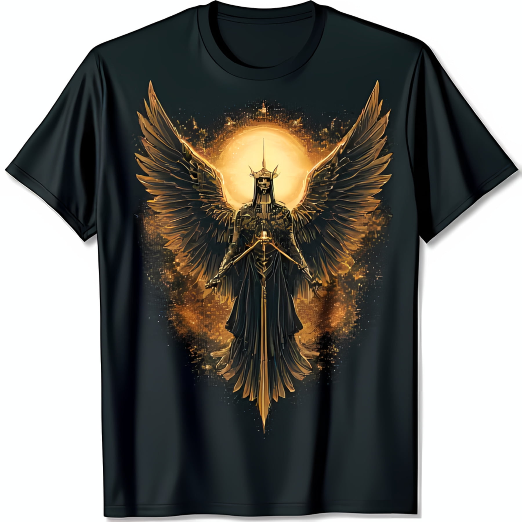 Cool Campfire Graphic on Black T-Shirt Sunset Happy Design with Stars ...