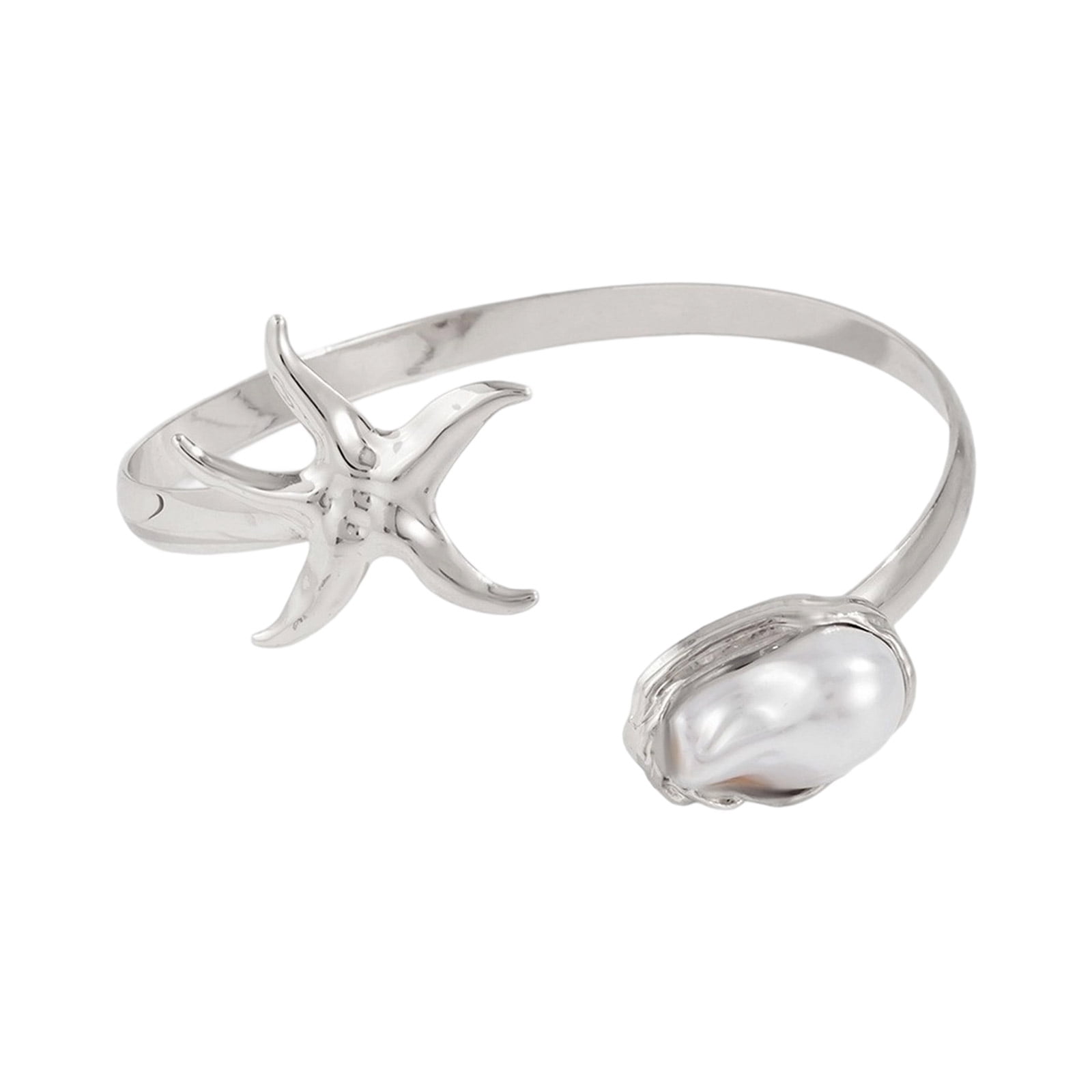 Edgy Geometric Starfishes Iron Cuff Adjustable Arm Jewelry For Women ...