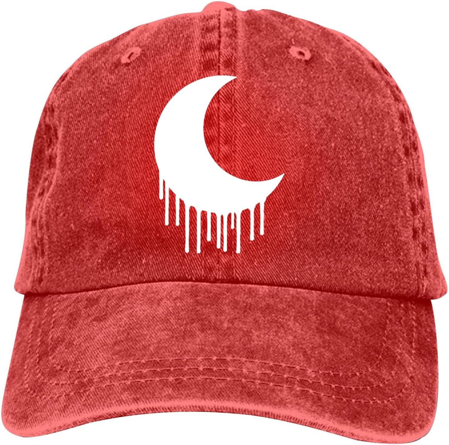 Edgy Goth Crescent Moon Baseball Cap Vintage Adjustable Washed Hats ...