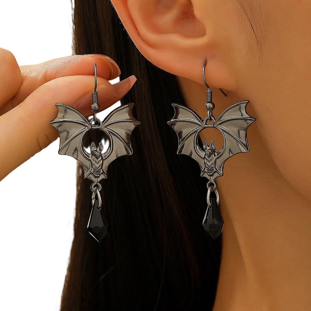 Edgy Gothic Bat Spiders Earrings for Women Party Jewelry Alloy Design ...