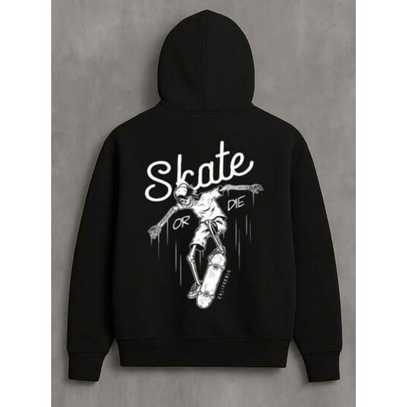 Edgy Graphic Men's Hoodie,Hoodie Skate Or Die: California Skateboard ...