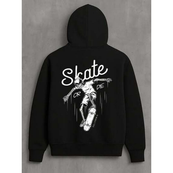 Edgy Graphic Men's Hoodie,Hoodie Skate Or Die: California Skateboard ...