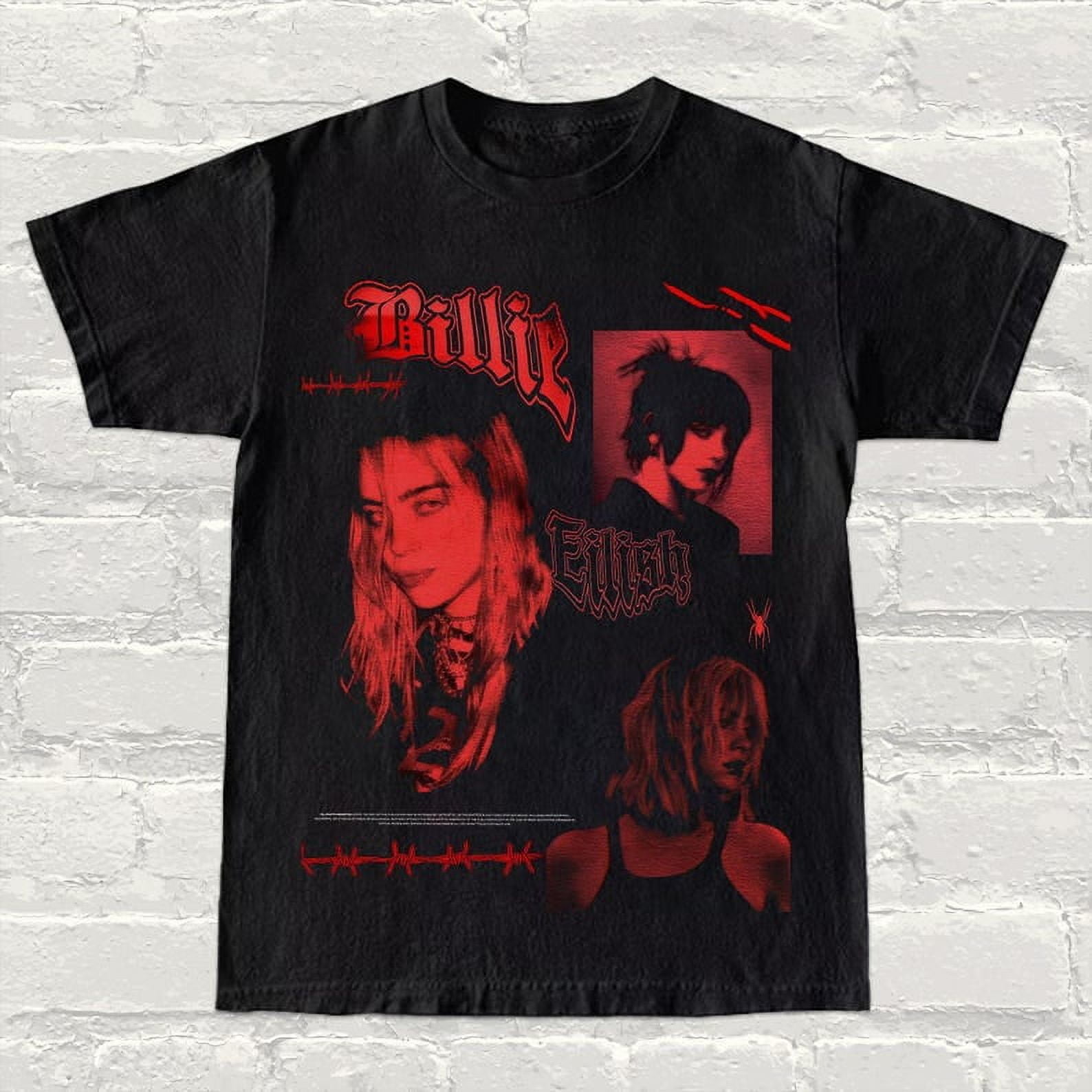 Edgy Music Graphic Tee, Gothic Aesthetic, Bold Red Graphics, Soft ...