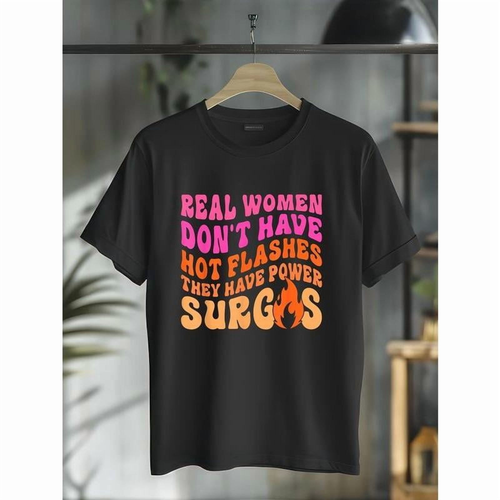 Edgy Women Empowerment T - Shirt Power Surges & Humorous Slogan – A ...