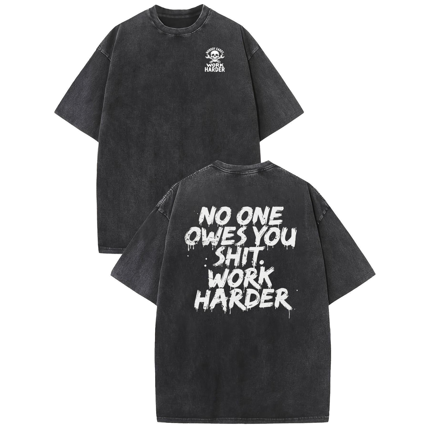 Edgy Work Graphic Tee Shirt Tops Fashion and Comfortable Casual Short ...