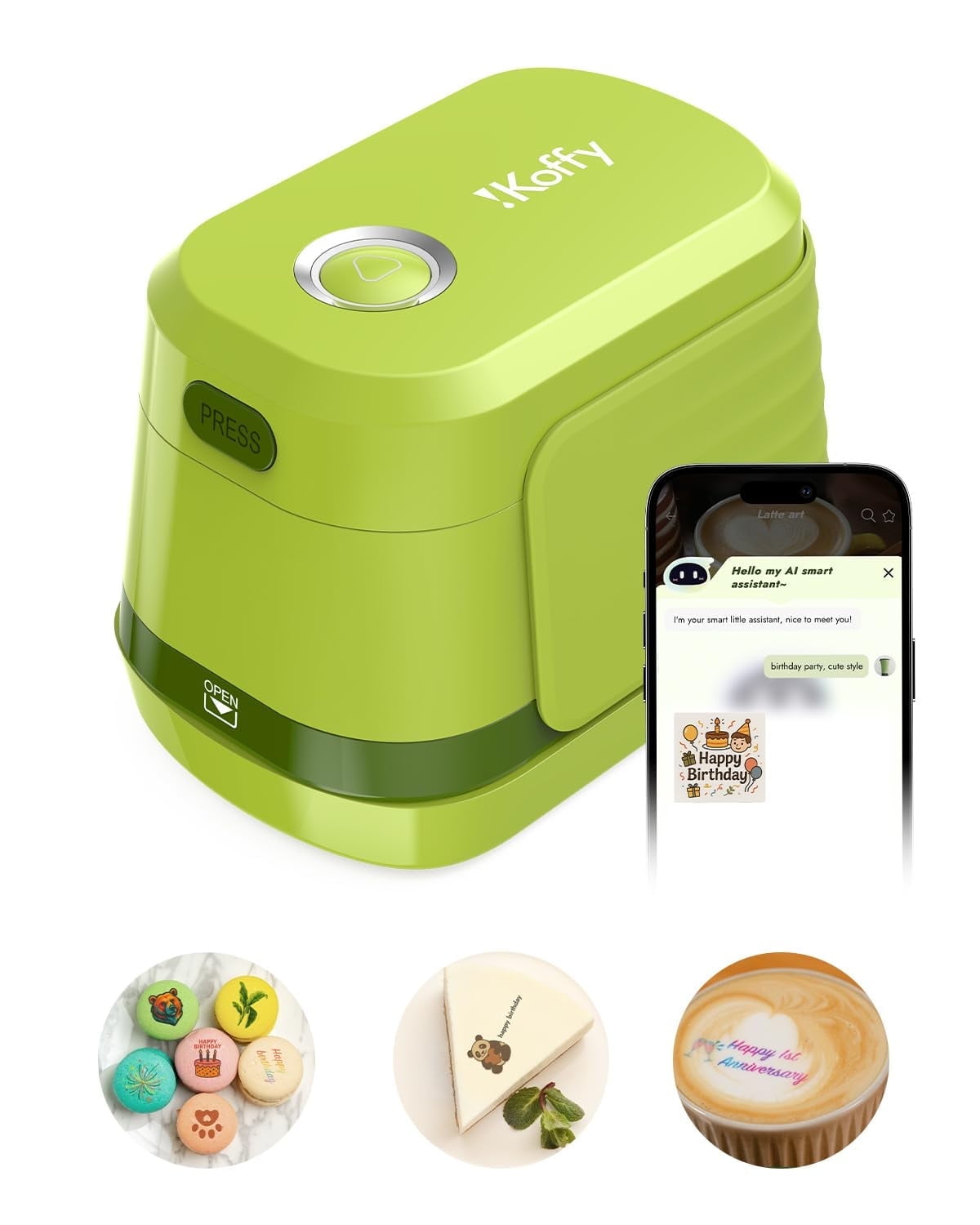 EdiBot, AI-Powered Portable Full-Color Food Printer, for Latte Art ...