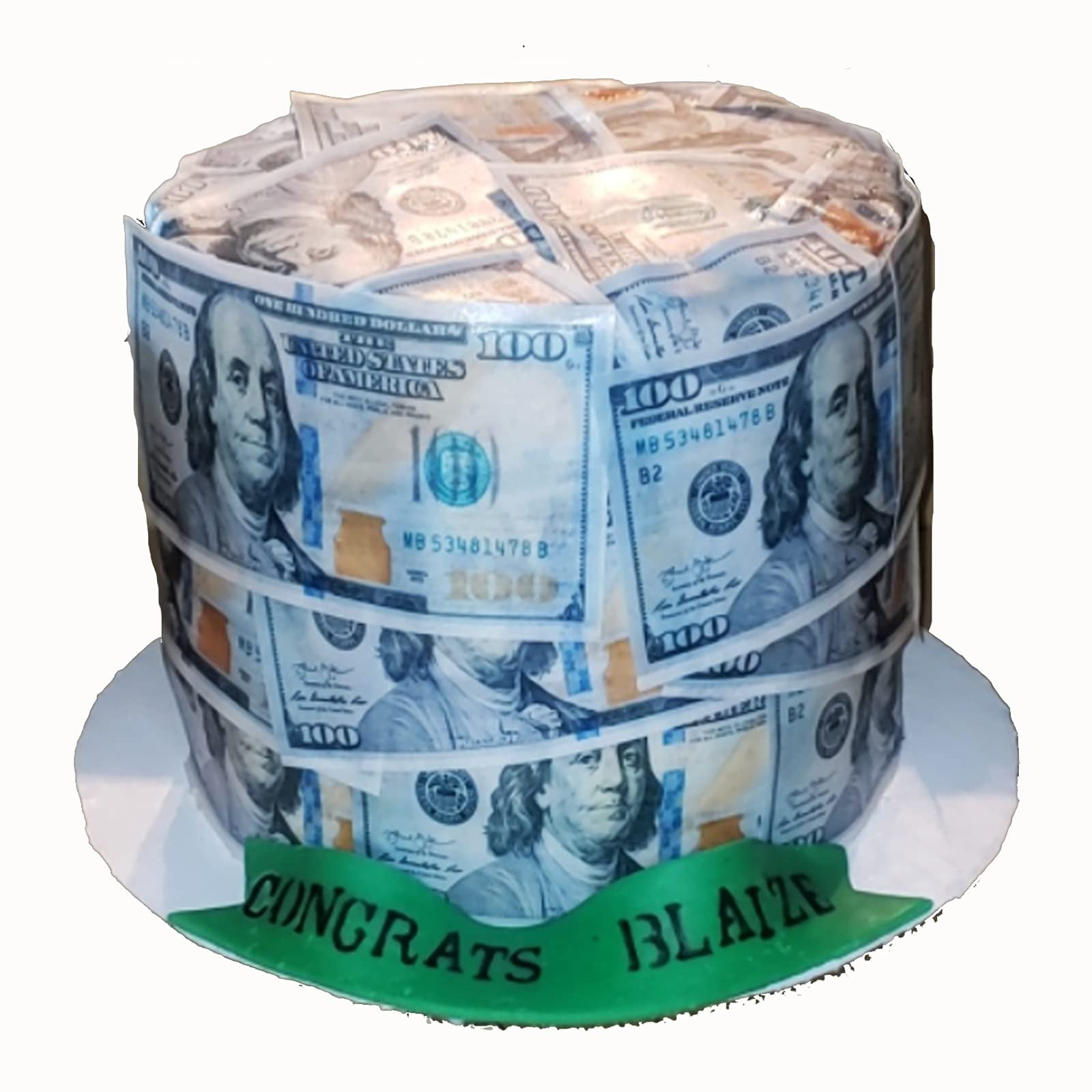 Edible 100 Dollar SCH4 Bills Wafer Paper Cake Decorating Hundred Bill ...