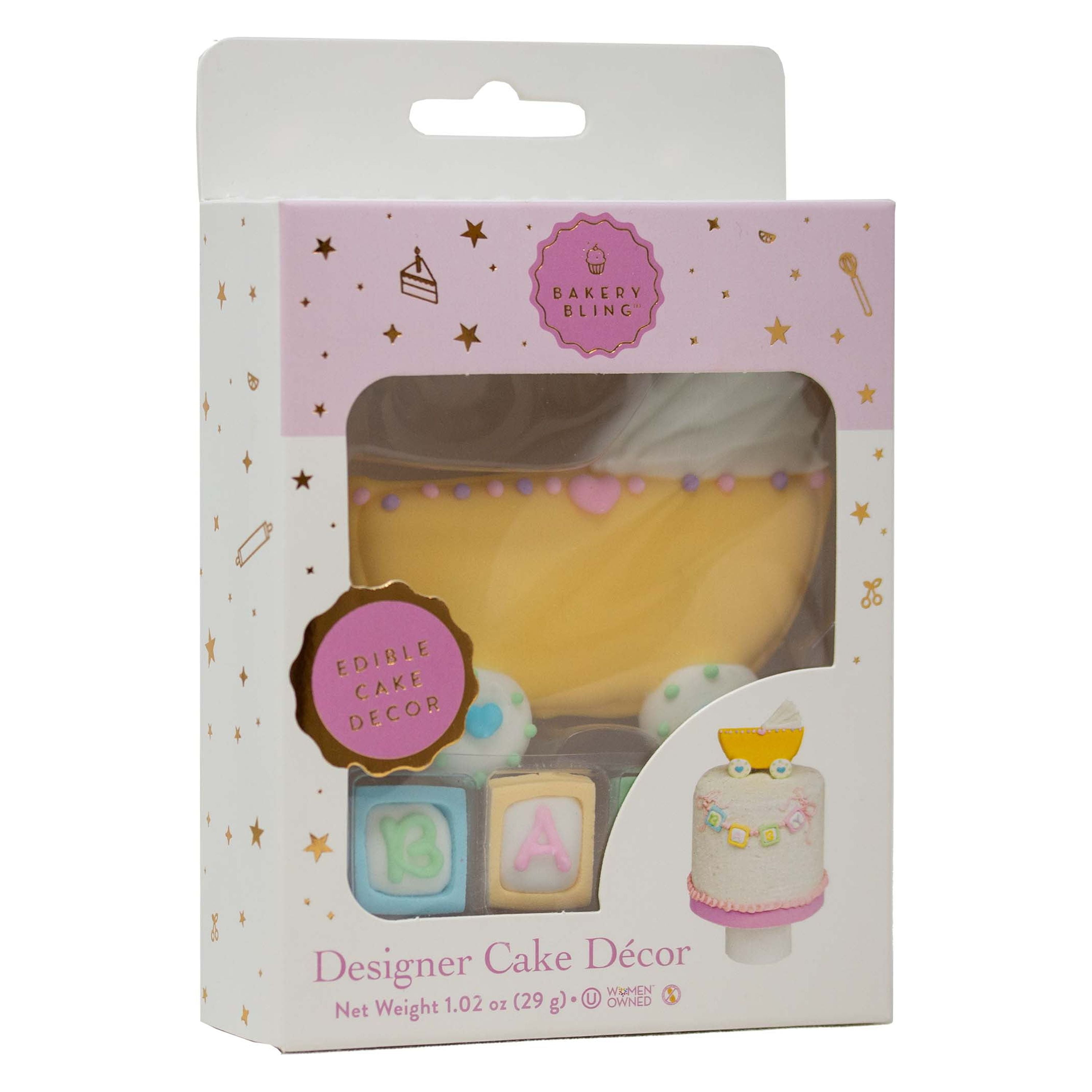 Edible Baby Shower Cake Topper, by Bakery Bling - Walmart.com