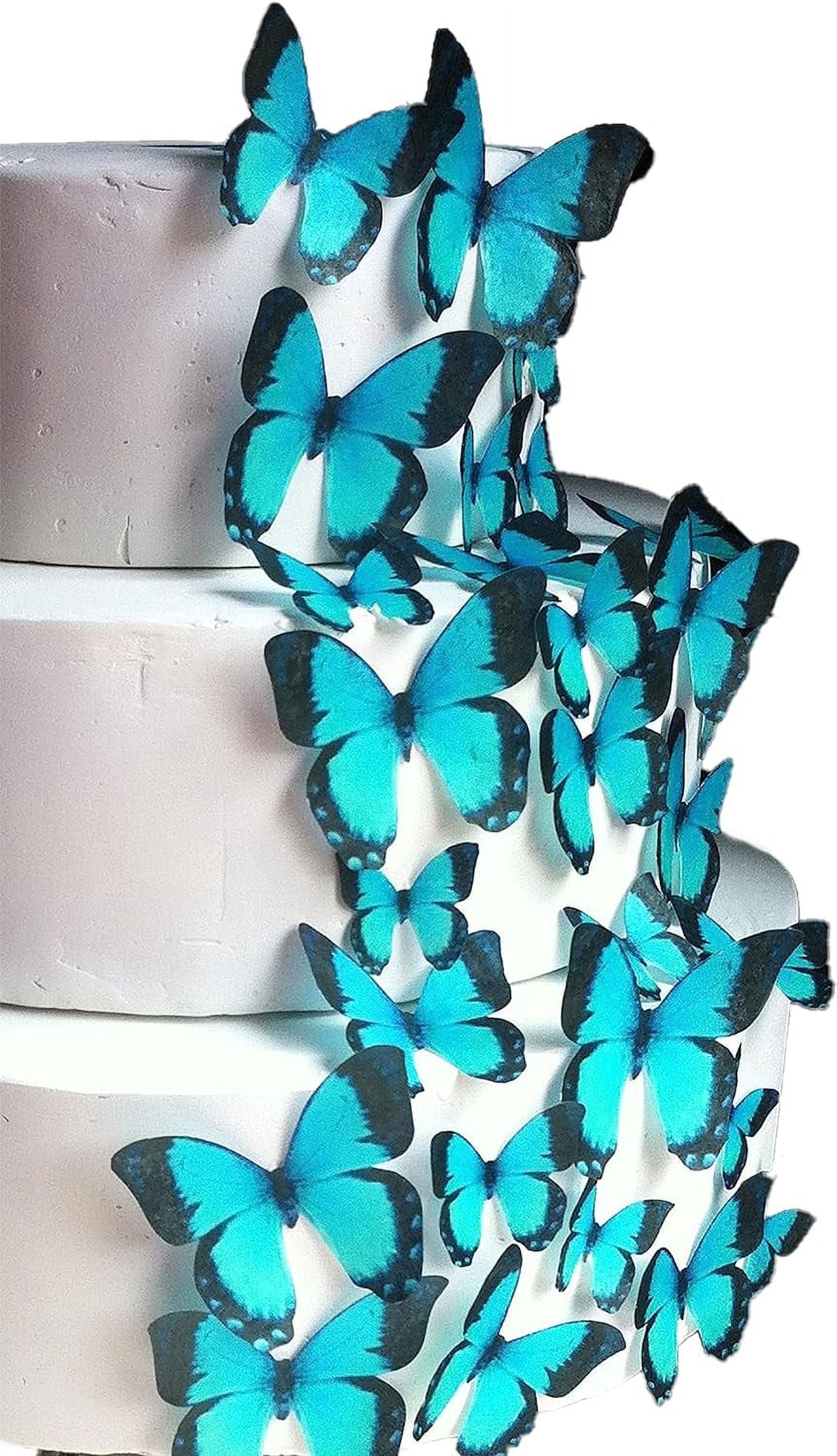 Sugar Robot Edible Butterflies for Cake Decorating- Butterfly Cake ...