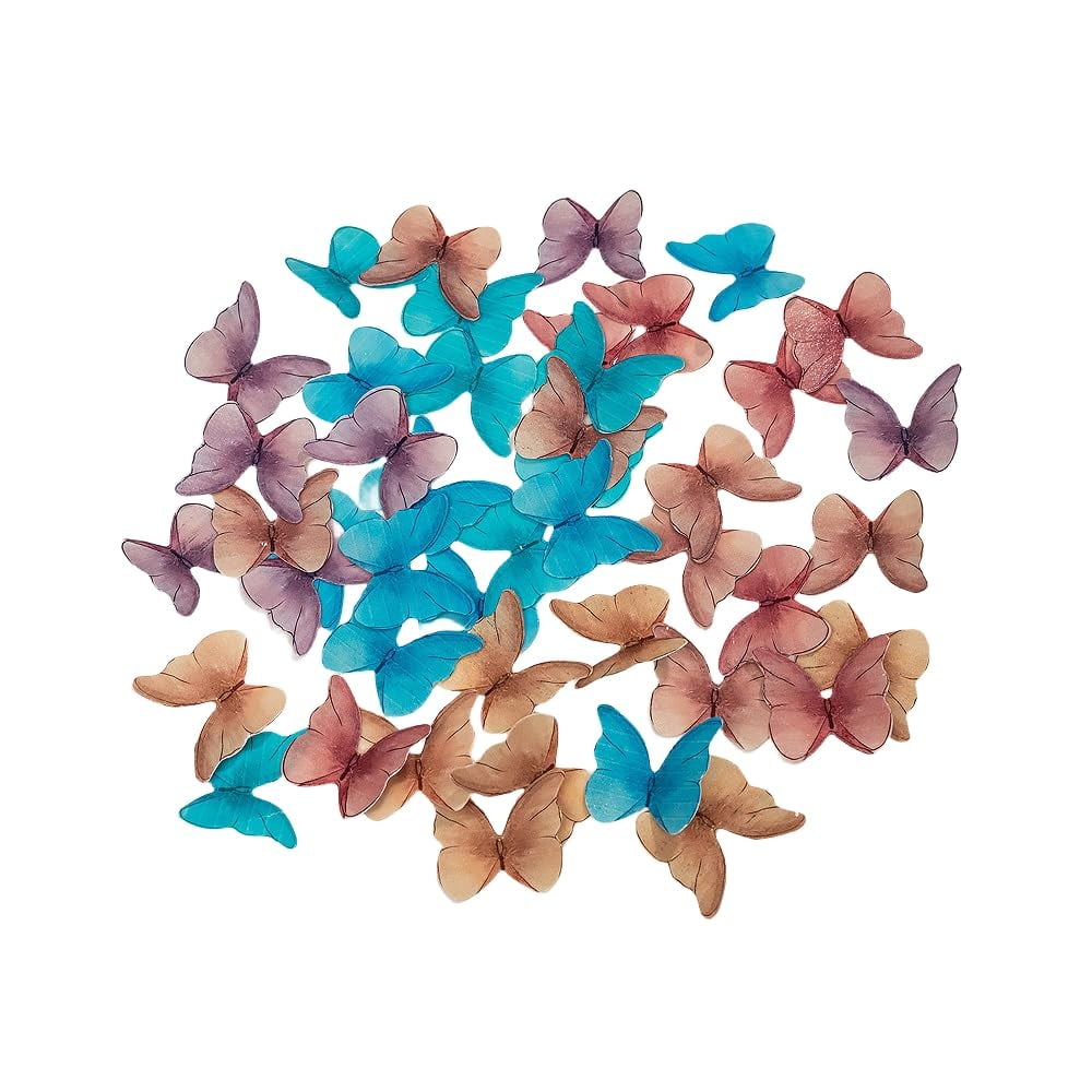 Edible Butterflies for SCH4 Cake Decorating, Rainbow edible Butterfly ...