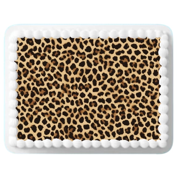 Edible Cake Topper Leopard GGA1 Sheet 8.5 x 11 inch Decoration Easy to ...