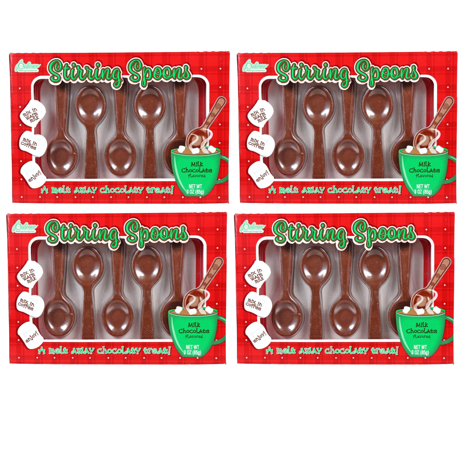 Edible Chocolate Stirring Spoon Milk Chocolate Flavored Candy Spoon for ...