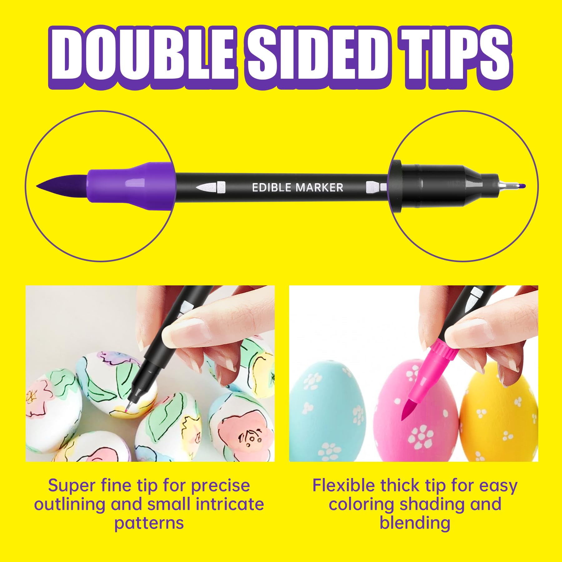 Edible Markers, 14 TWE5 pcs Colorful Food Coloring Pens for Decorating ...