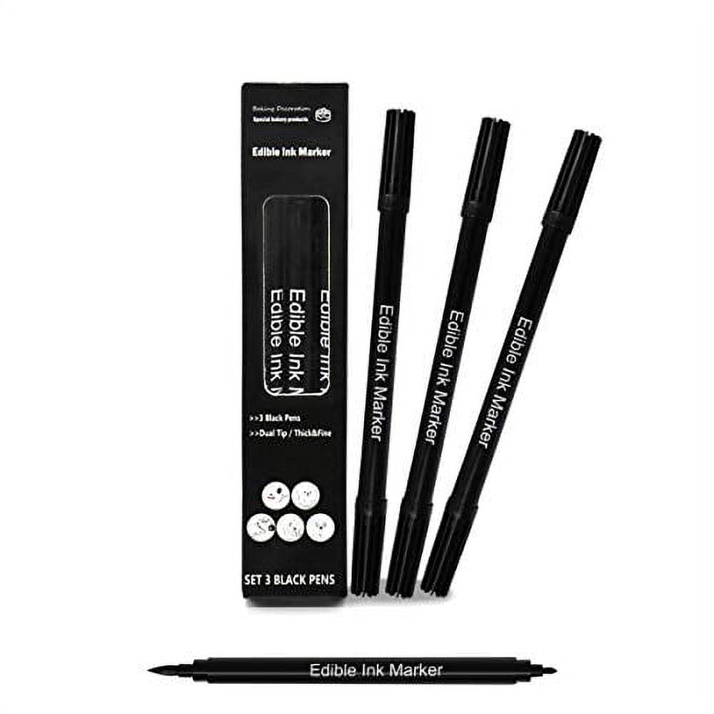 Edible Markers for Cookies .. Food Coloring Pens Fine .. and Thick Tip ...