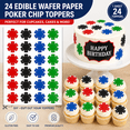 Edible Poker Chips Cake Decoration Set, 24 Count - Walmart.com