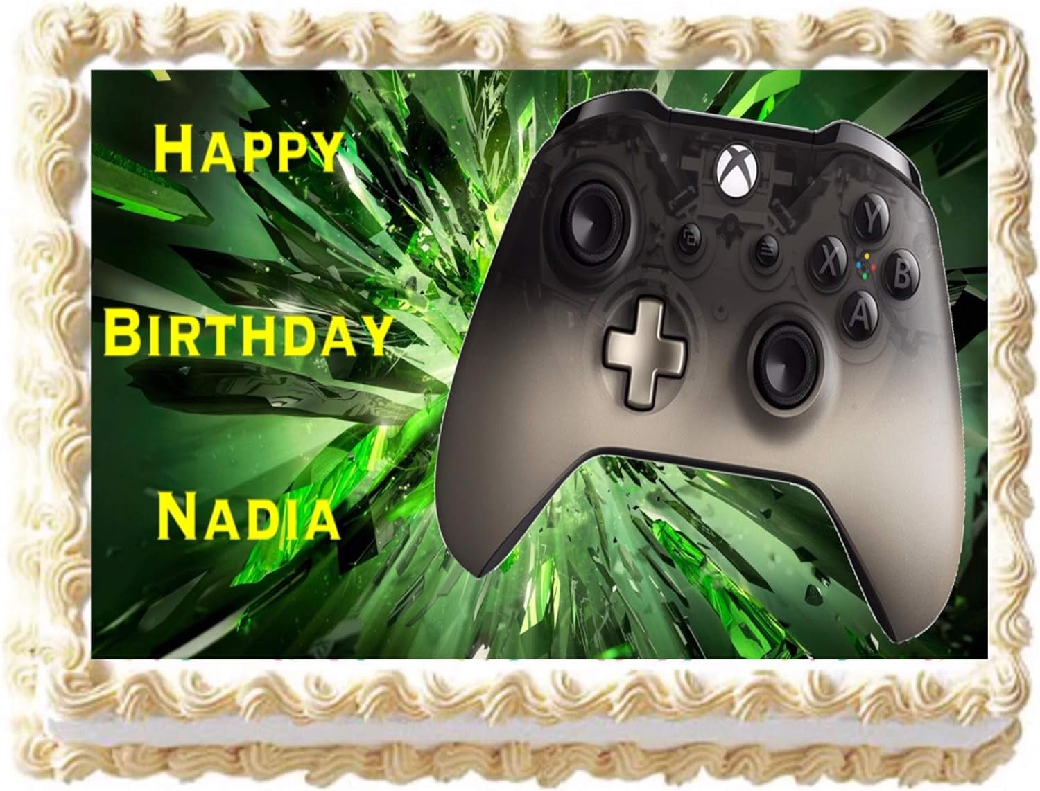 Edible X Box Controller Birthday Party Cake Topper Image Decoration ...