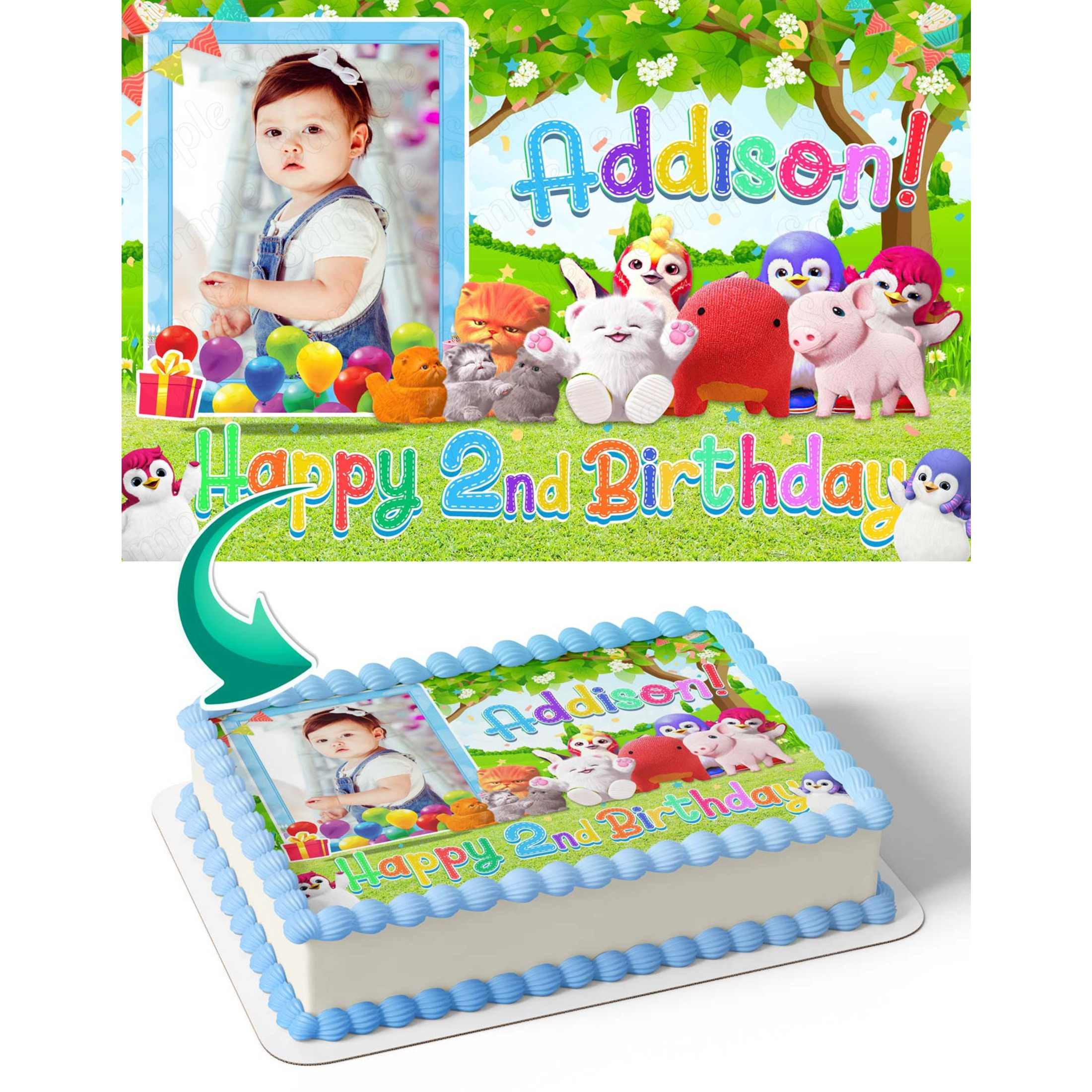 Ediblecaketopper Badanamu Photo Frame Edible Cake Topper Image - 8 In ...