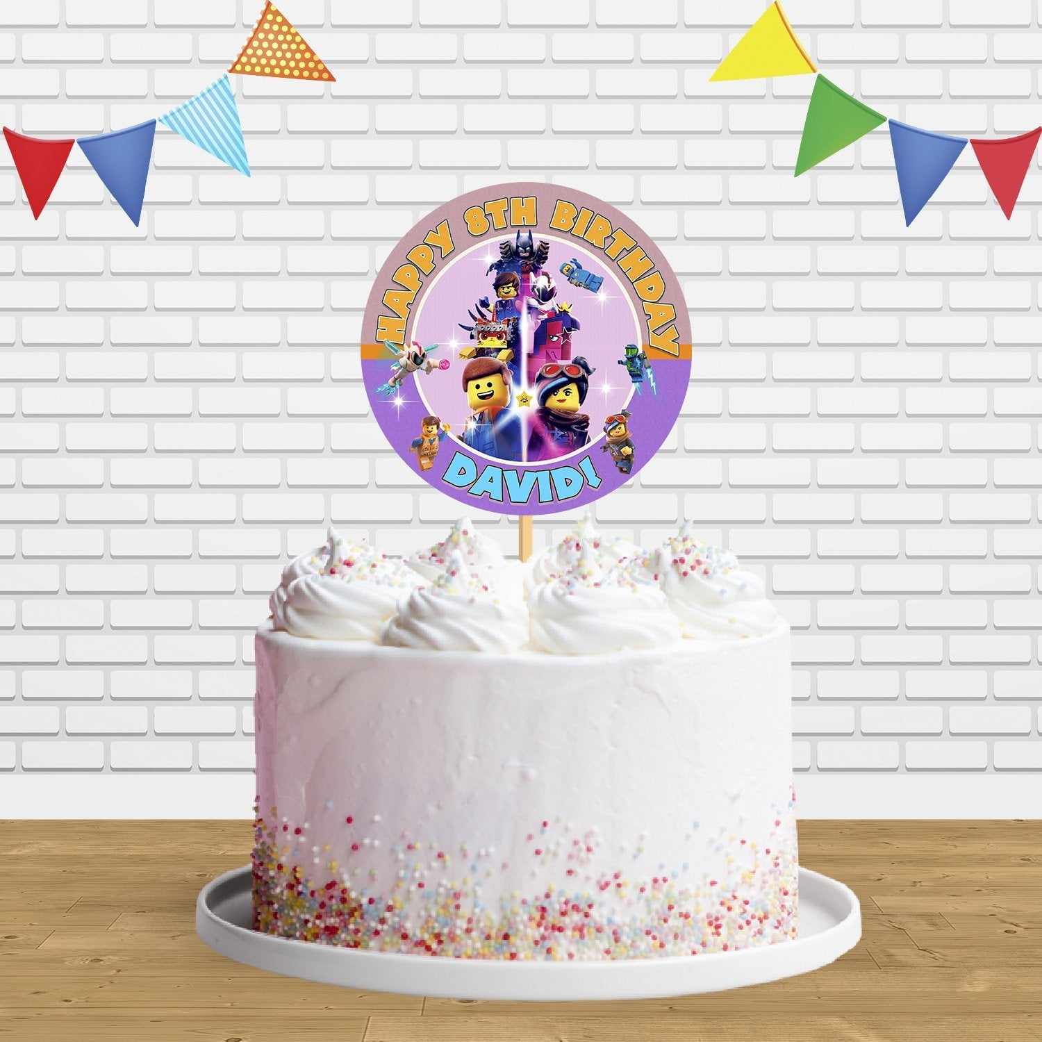 Ediblecaketopper Blocks Bricks Kids Fun Cake Topper Centerpiece ...