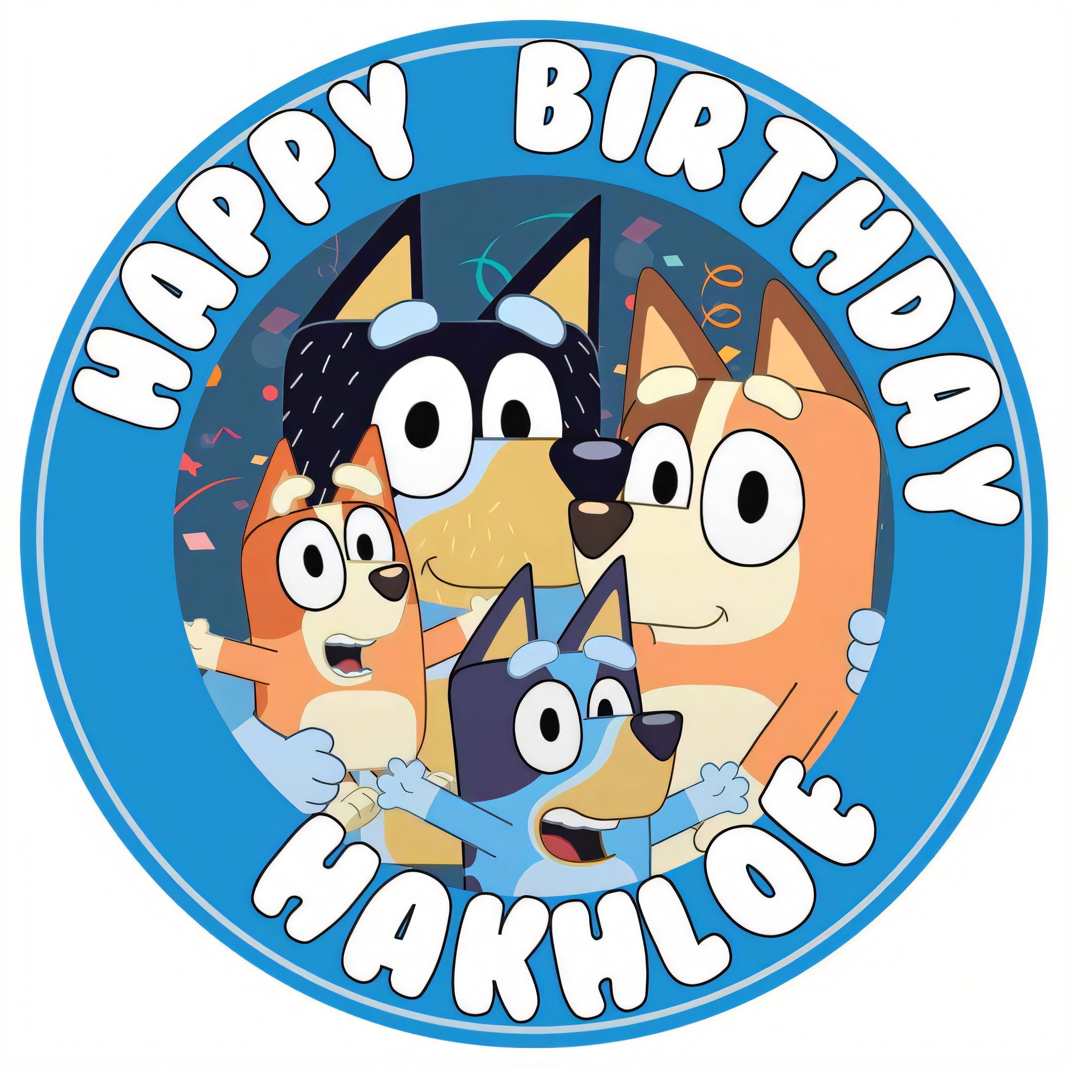 Ediblecaketopper Bluey Edible Image Cake Topper Personalized Birthday ...