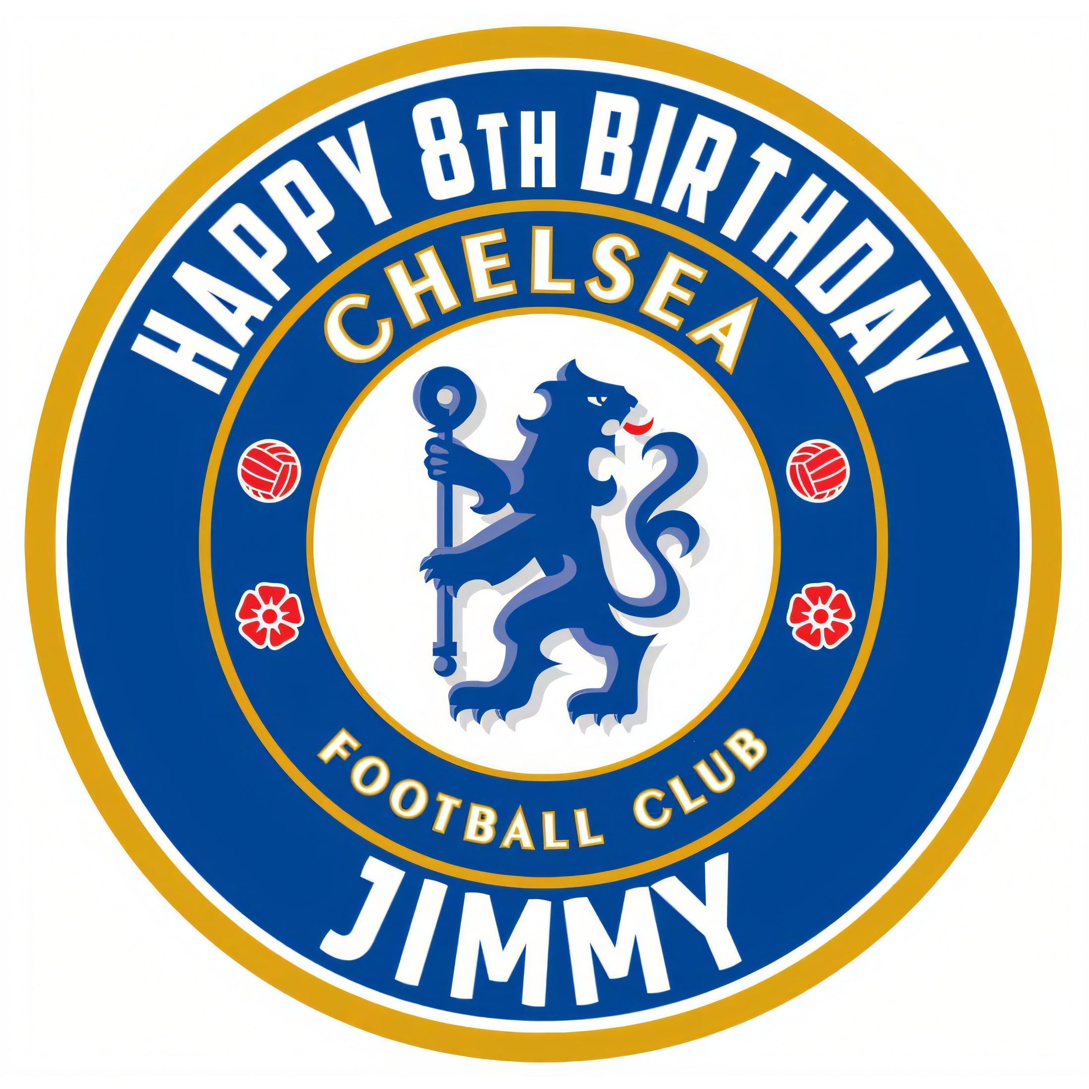 Ediblecaketopper Chelsea Fc Edible Image Cake Topper Personalized ...