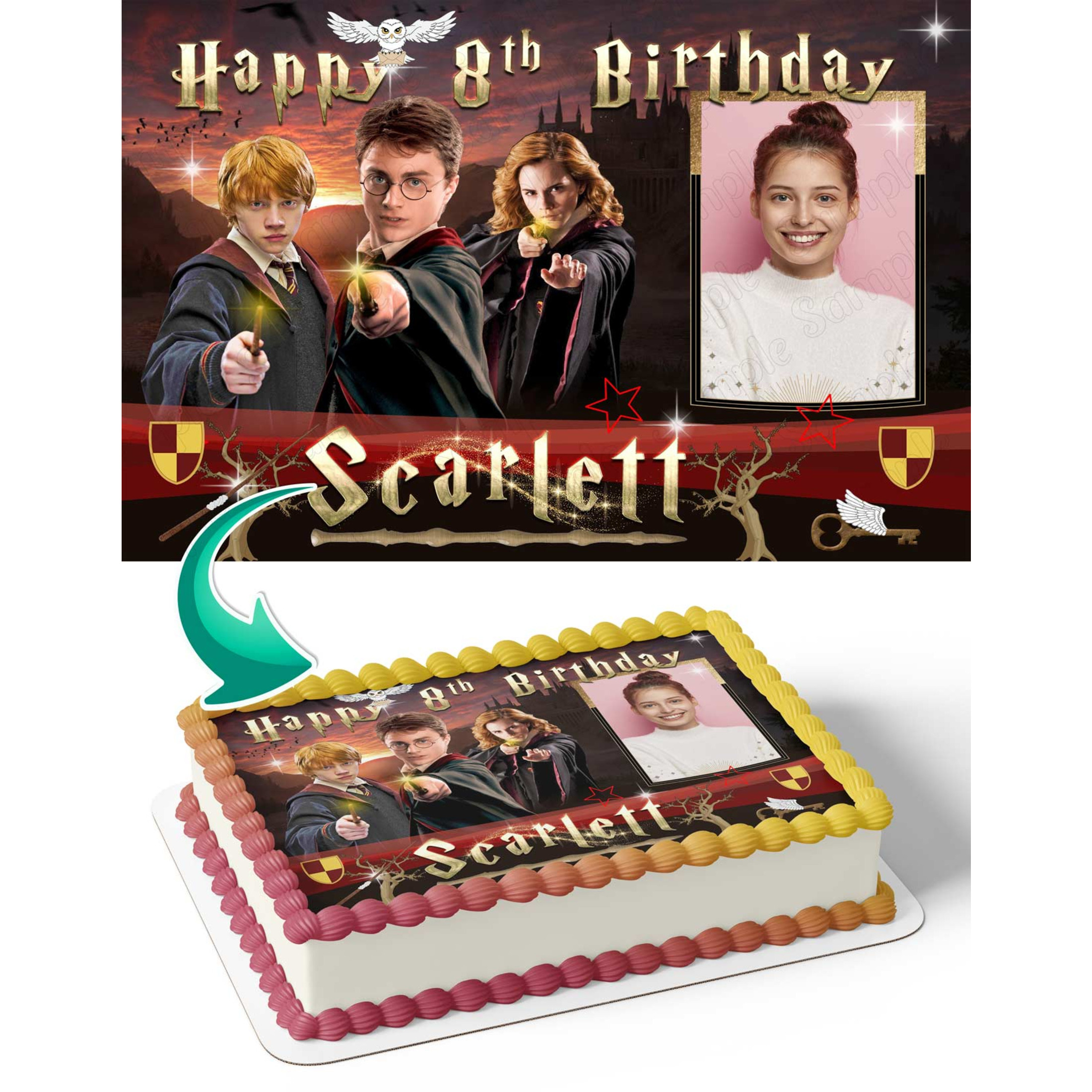 Ediblecaketopper Harry Magic Wizard Photo Frame Edible Cake Topper ...