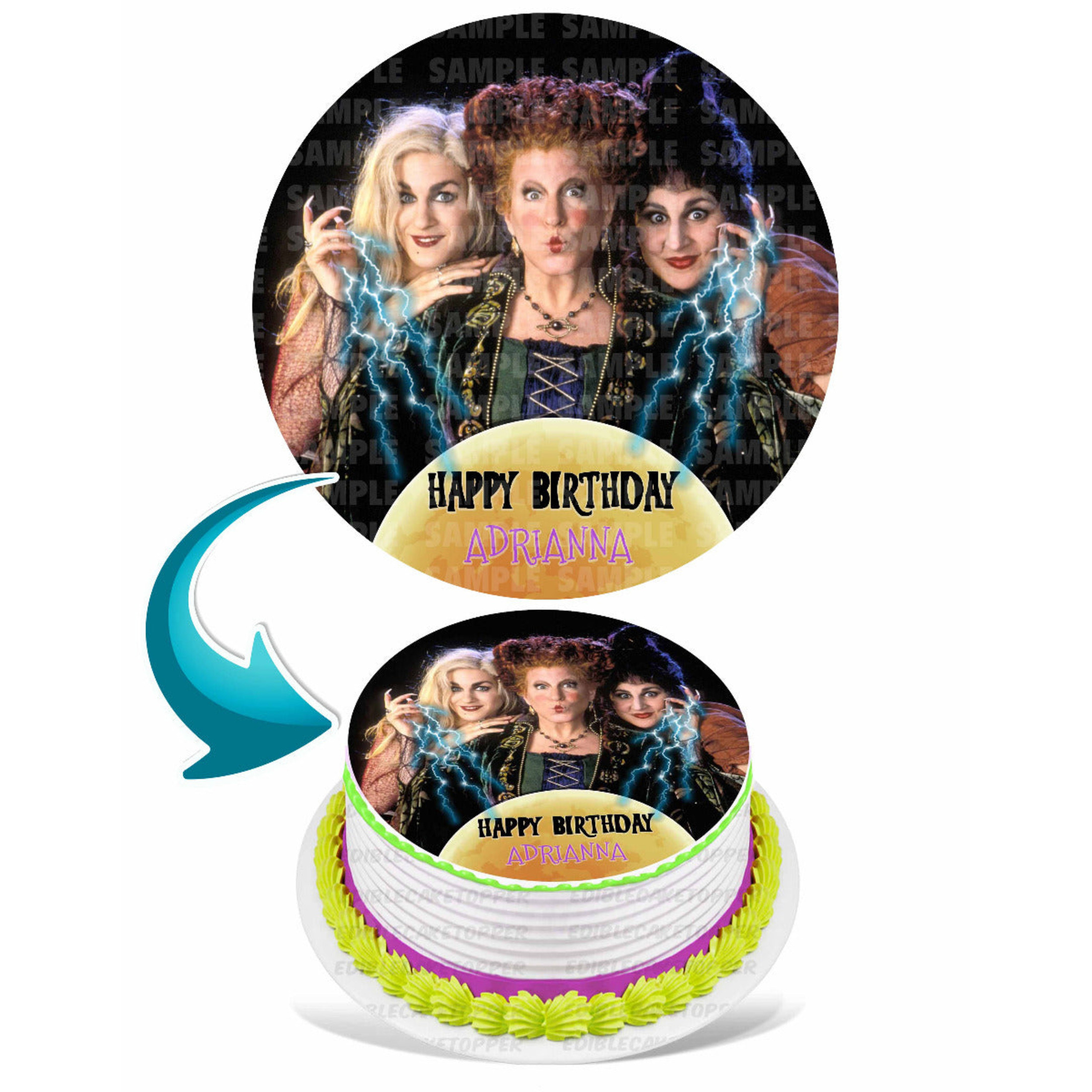 Ediblecaketopper Hocus Pocus Edible Image Cake Topper Personalized ...