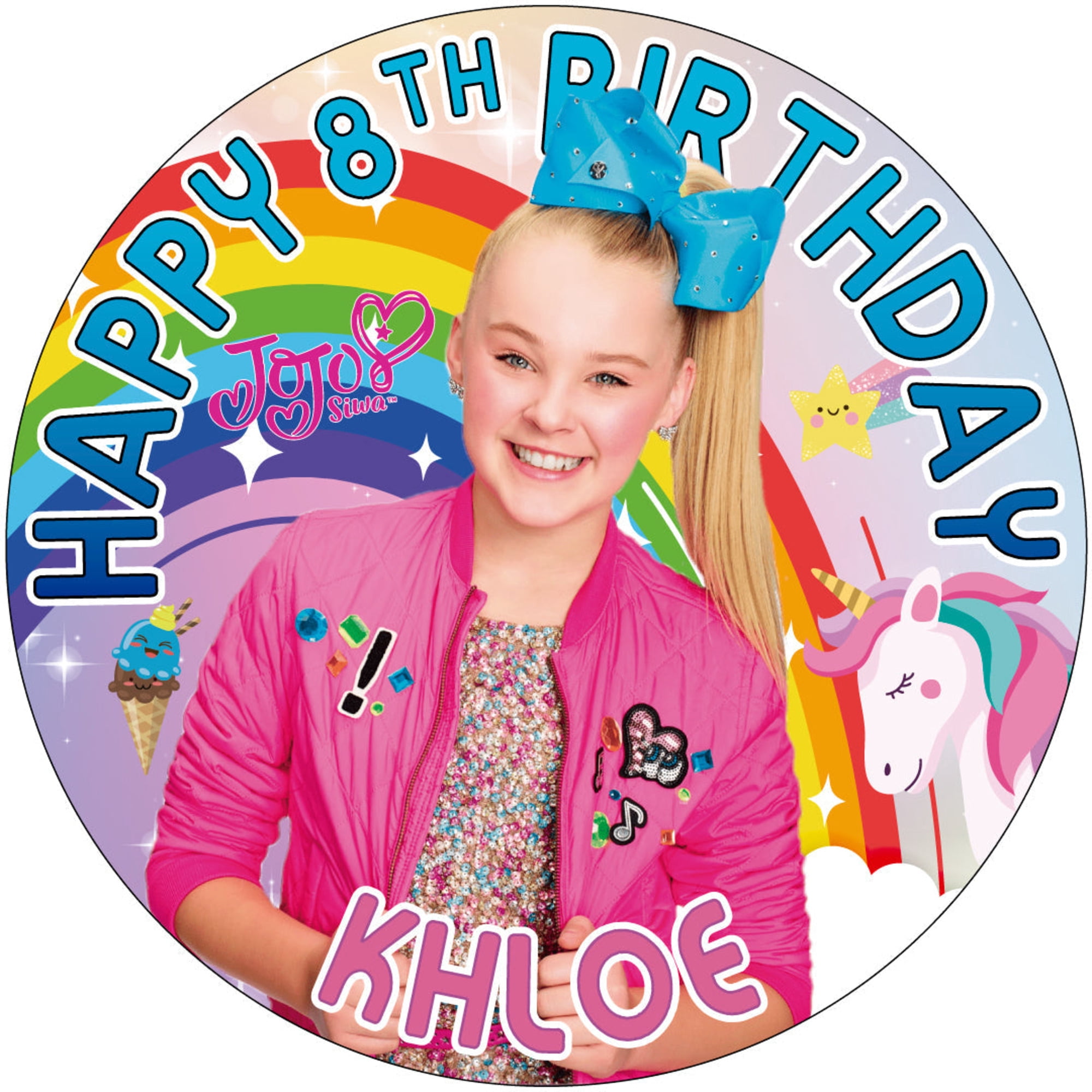 Ediblecaketopper Jojo Siwa Edible Image Cake Topper Personalized ...