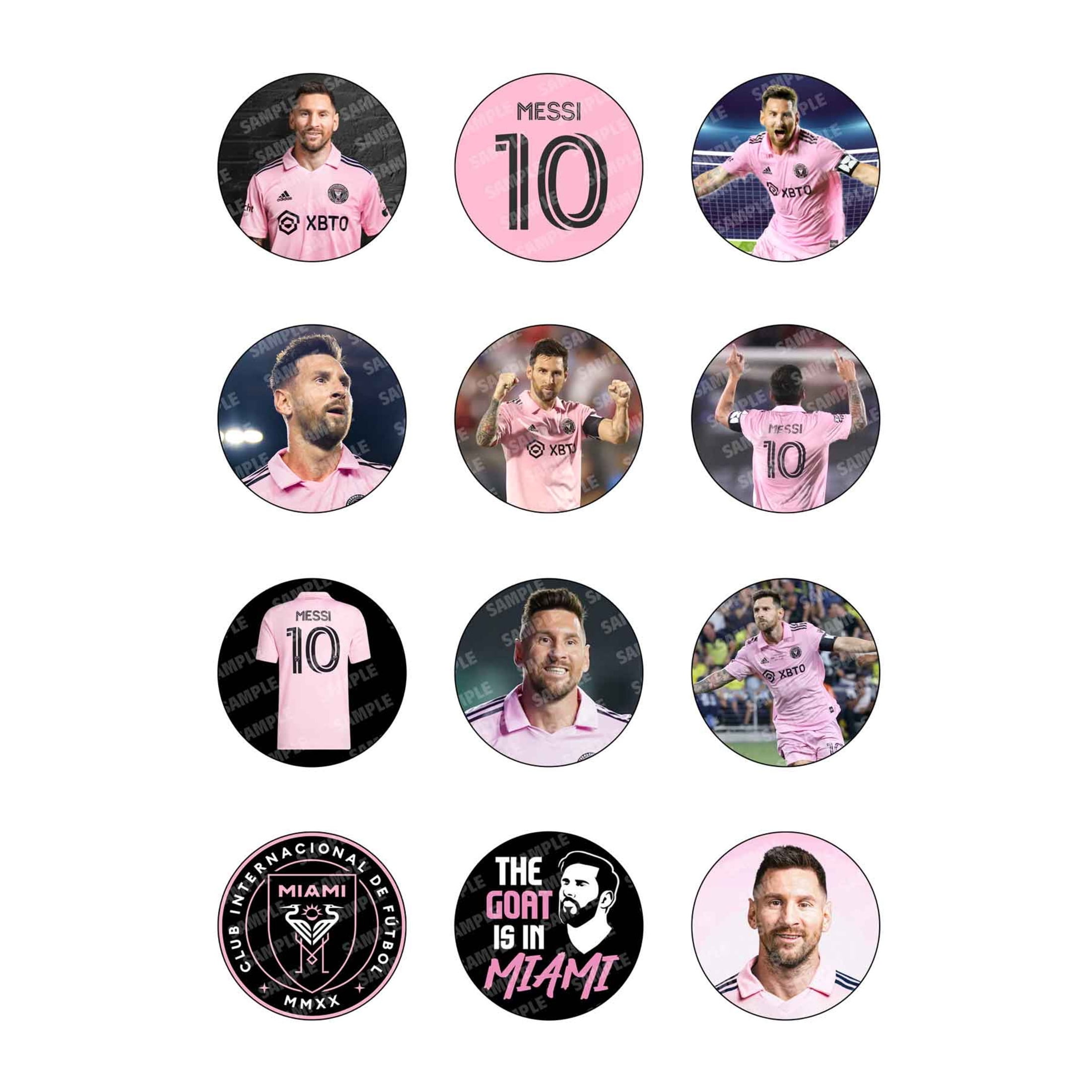 Ediblecaketopper Lionel Messi Inter Miami Fc Cupcakes Edible Image ...