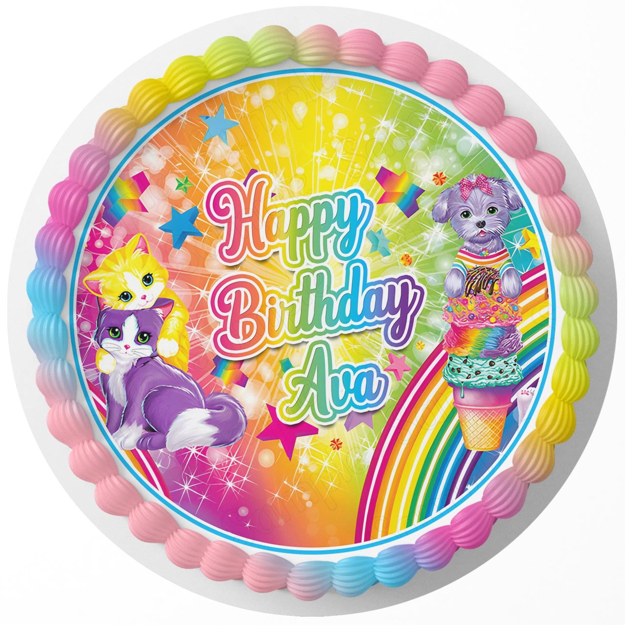 Ediblecaketopper Lisa Frank Edible Image Cake Topper Personalized ...