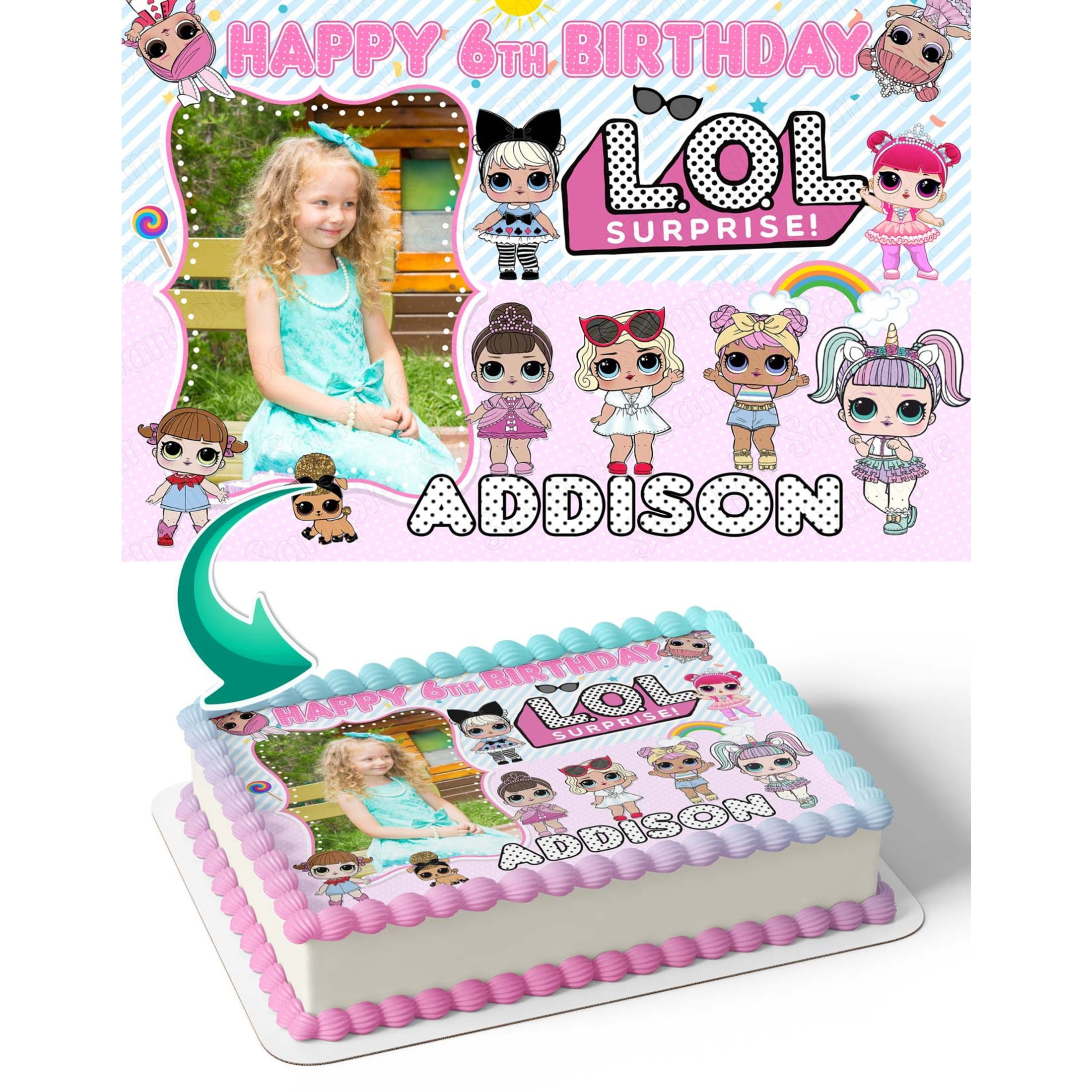 Ediblecaketopper Lol Surprise V1 Photo Frame Edible Cake Topper Image ...