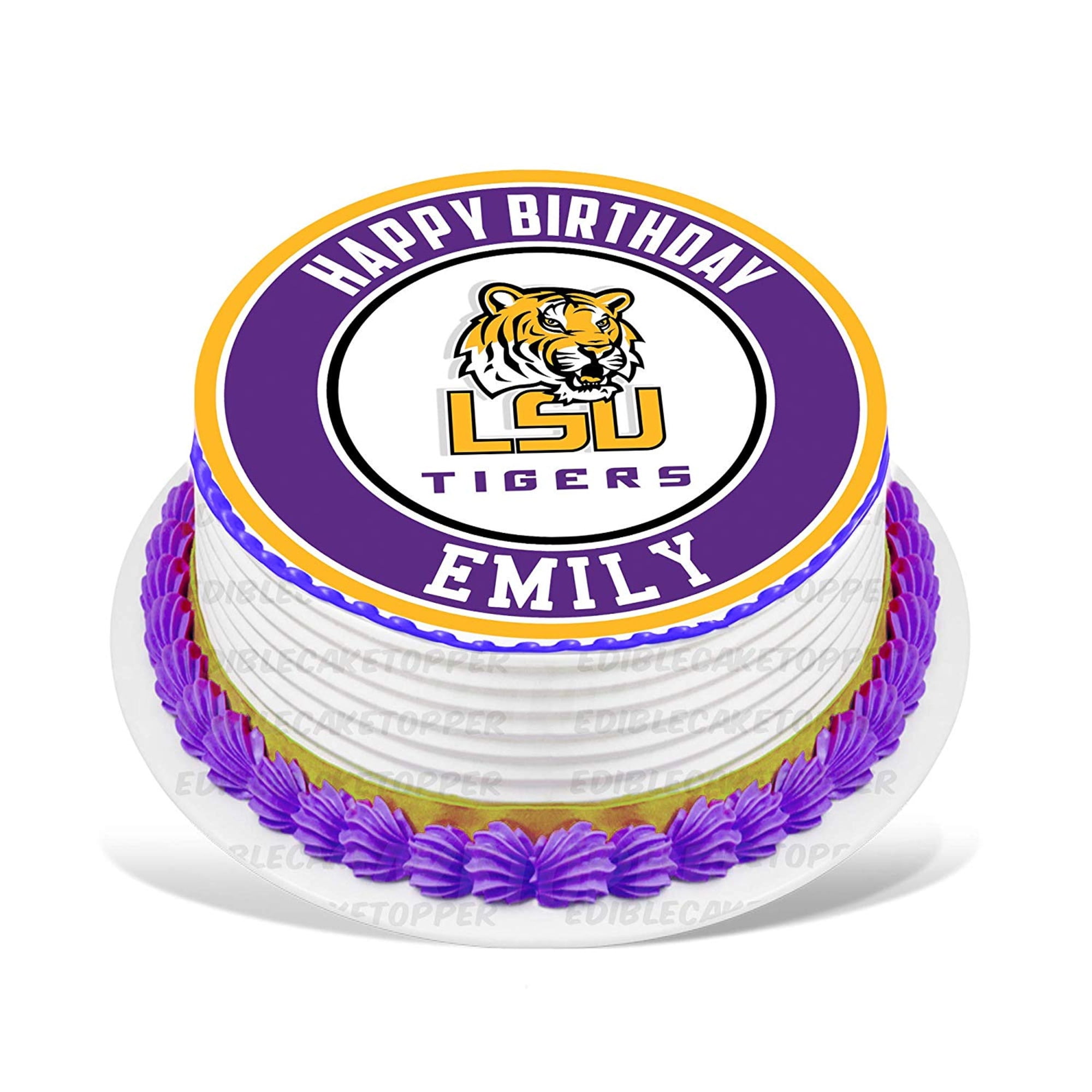 Ediblecaketopper Lsu Tigers Edible Image Cake Topper Personalized ...