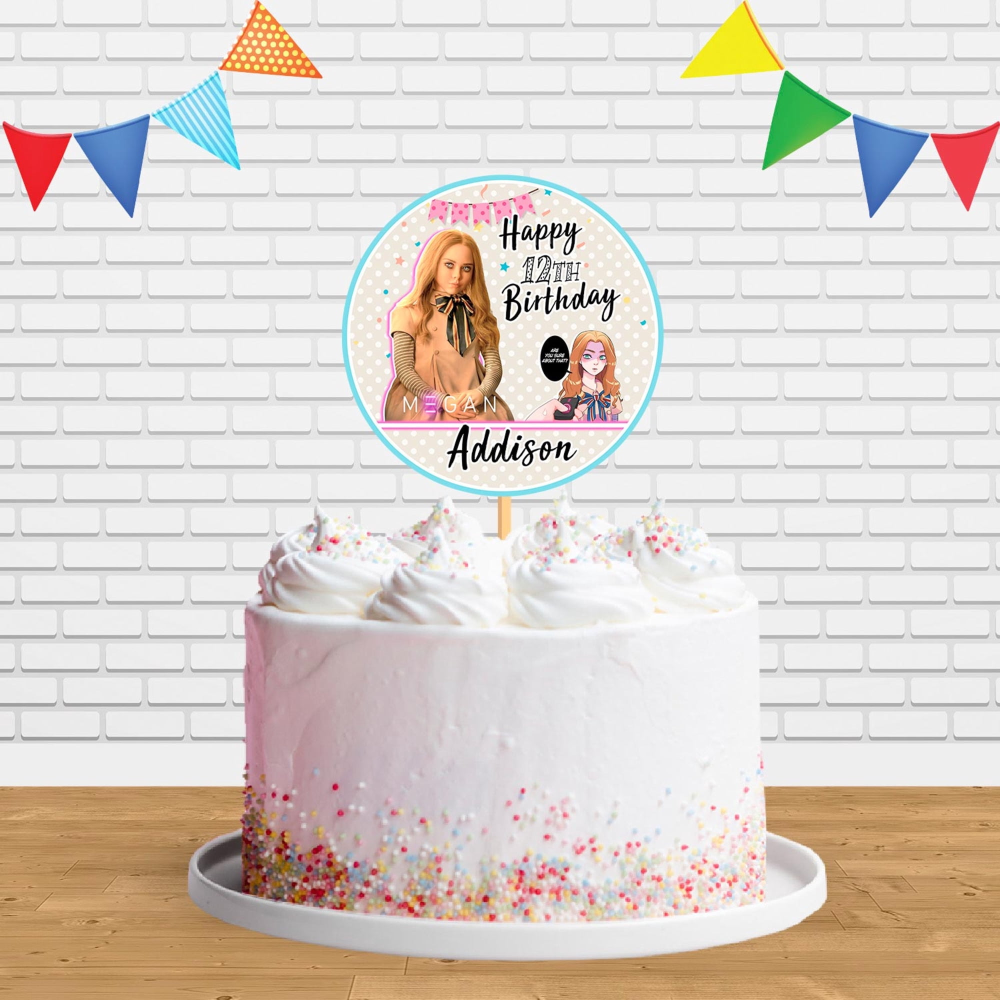 Ediblecaketopper Megan Cake Topper Centerpiece Birthday Party ...