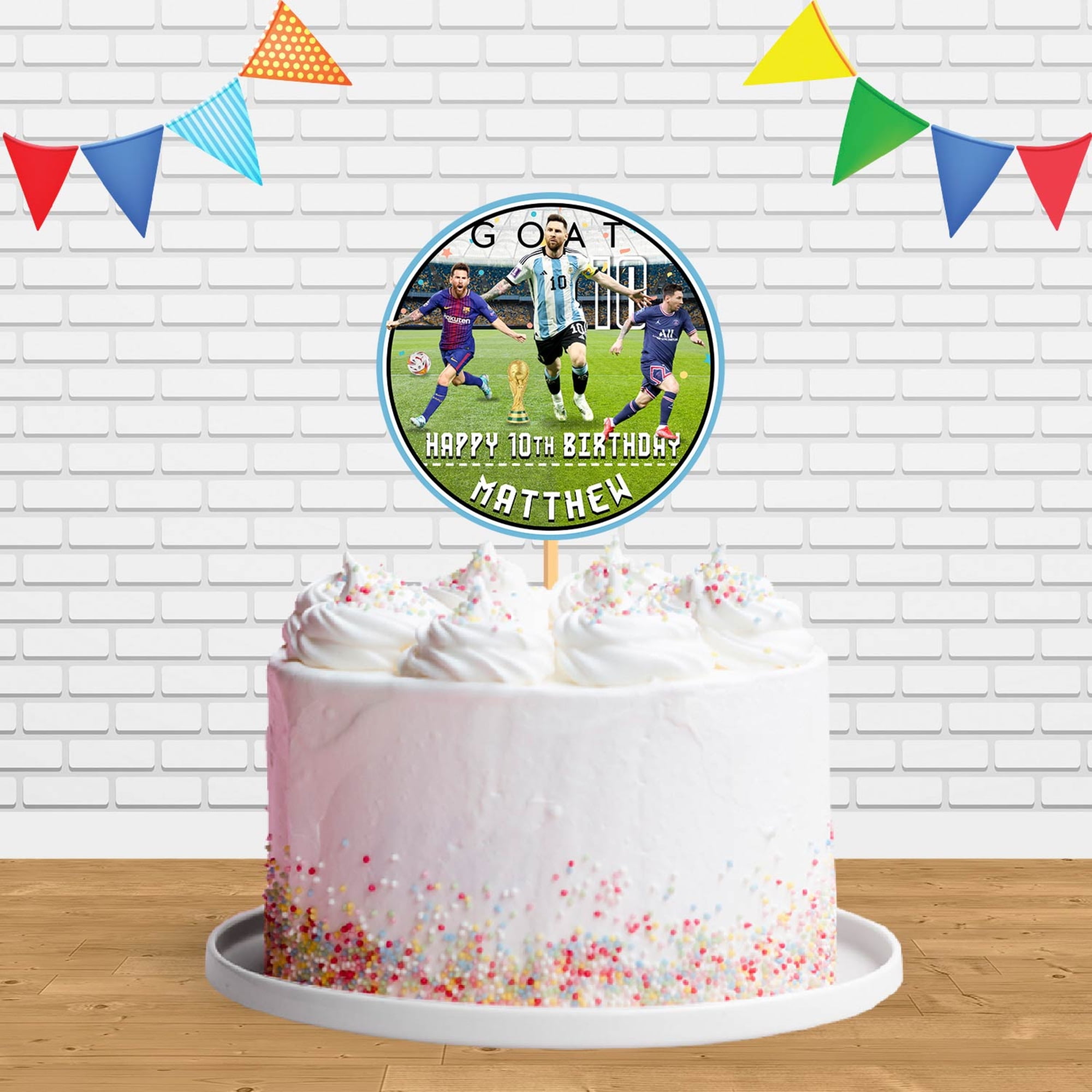Ediblecaketopper Messi Argentina Cake Topper Centerpiece Birthday Party ...