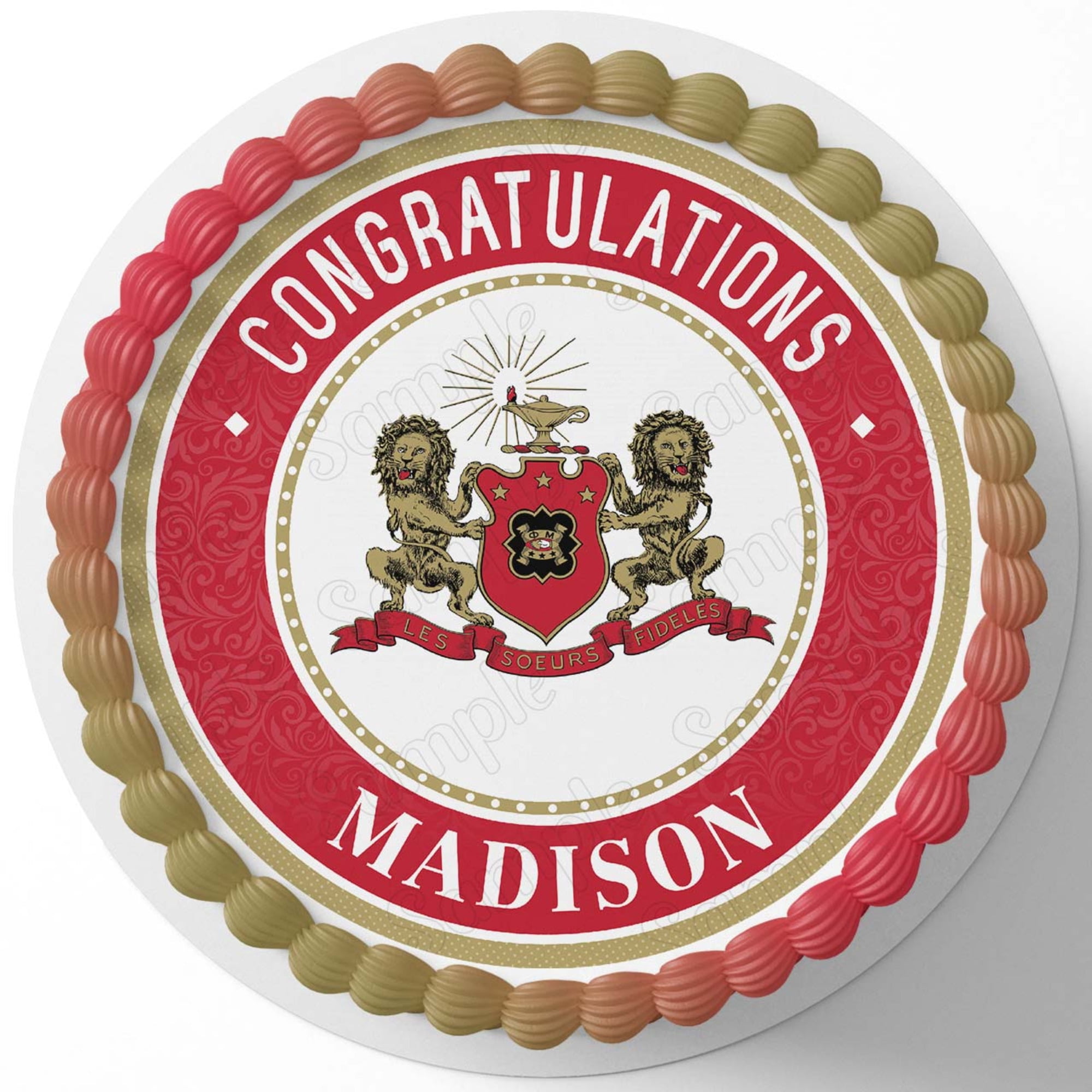 Ediblecaketopper Phi Mu Edible Image Cake Topper Personalized Birthday ...