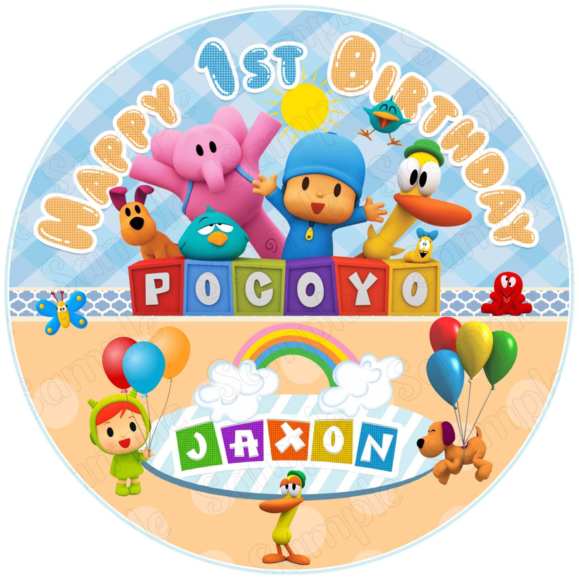 Ediblecaketopper Pocoyo Edible Image Cake Topper Personalized Birthday ...