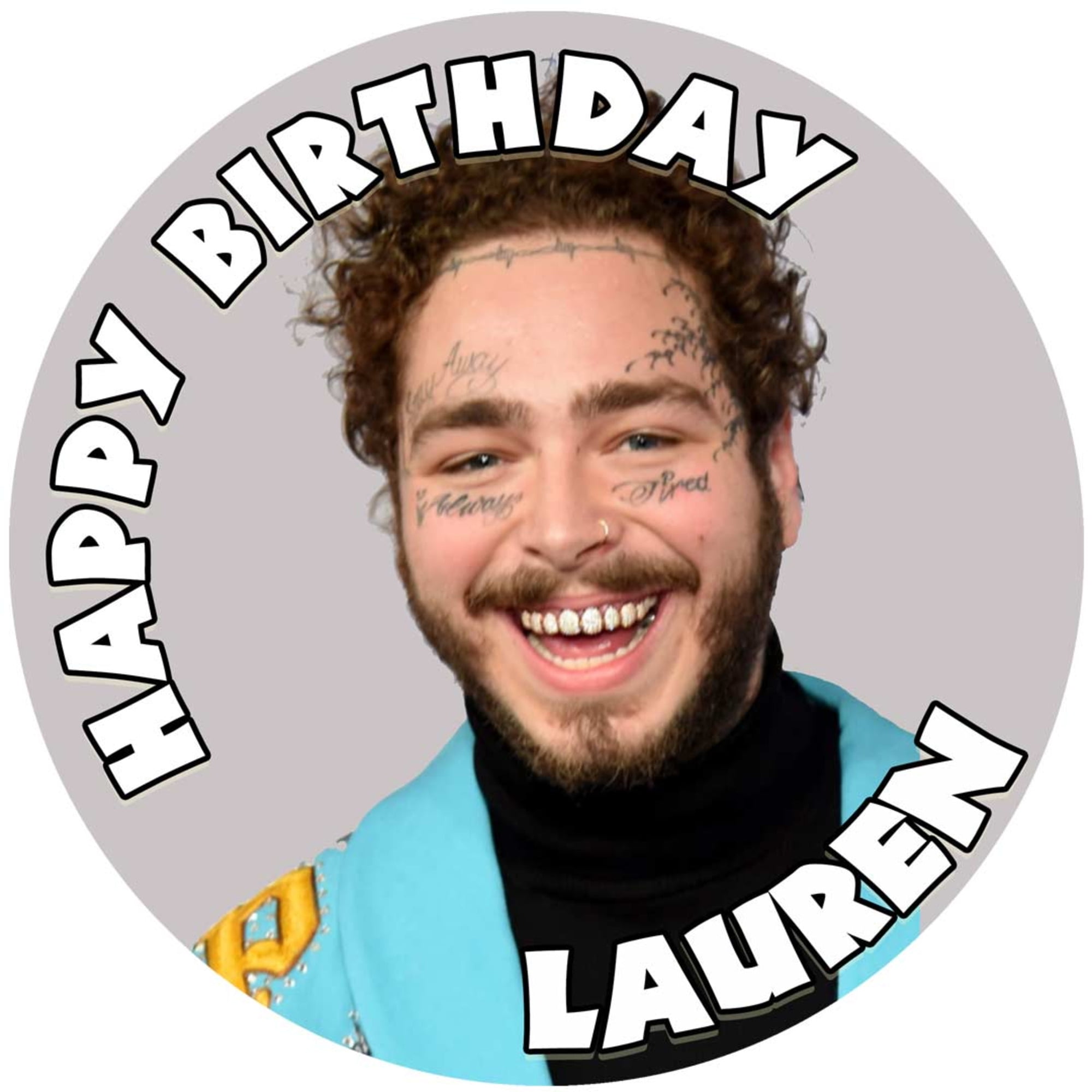Ediblecaketopper Post Malone Edible Image Cake Topper Personalized ...