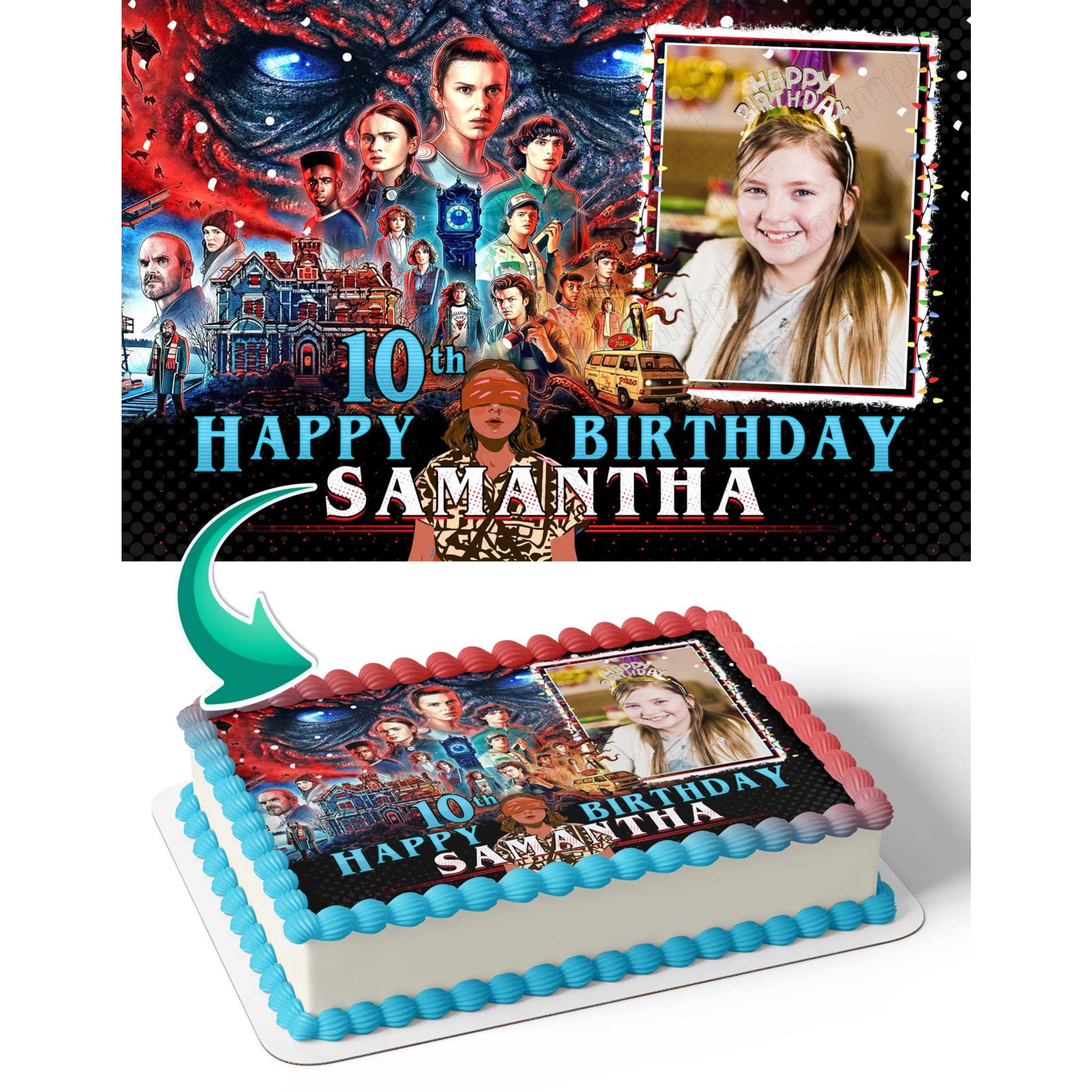 Ediblecaketopper Stranger Things Season 4 Photo Frame Edible Cake ...