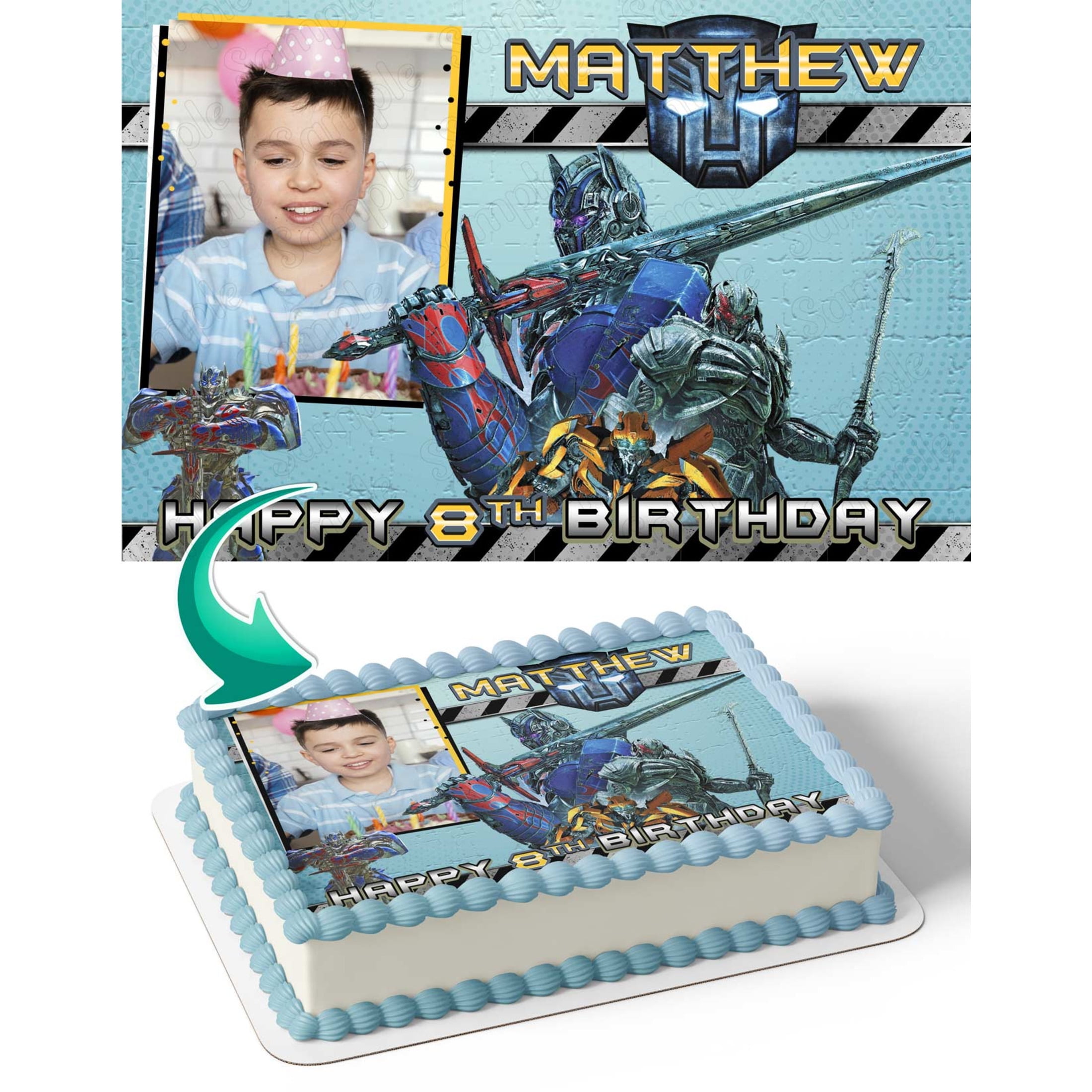Ediblecaketopper Tranformer Optimus Prime Bumblebee Photo Frame Edible ...