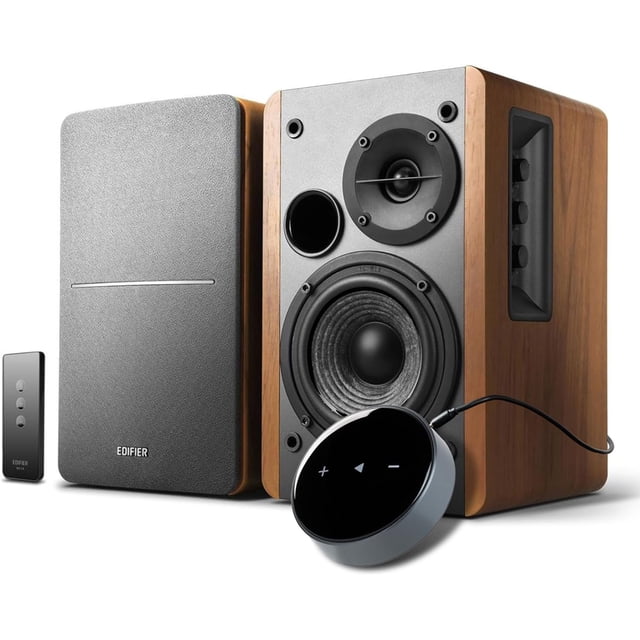 Edifier R1280T Powered Bookshelf Speakers with WiiM Mini Wi-Fi Audio ...