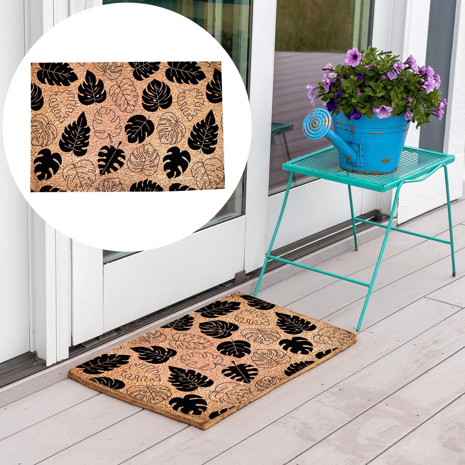 Edikesy Front Door Mat,Personalized Mat,Plants Leaf Doormat Welcome ...