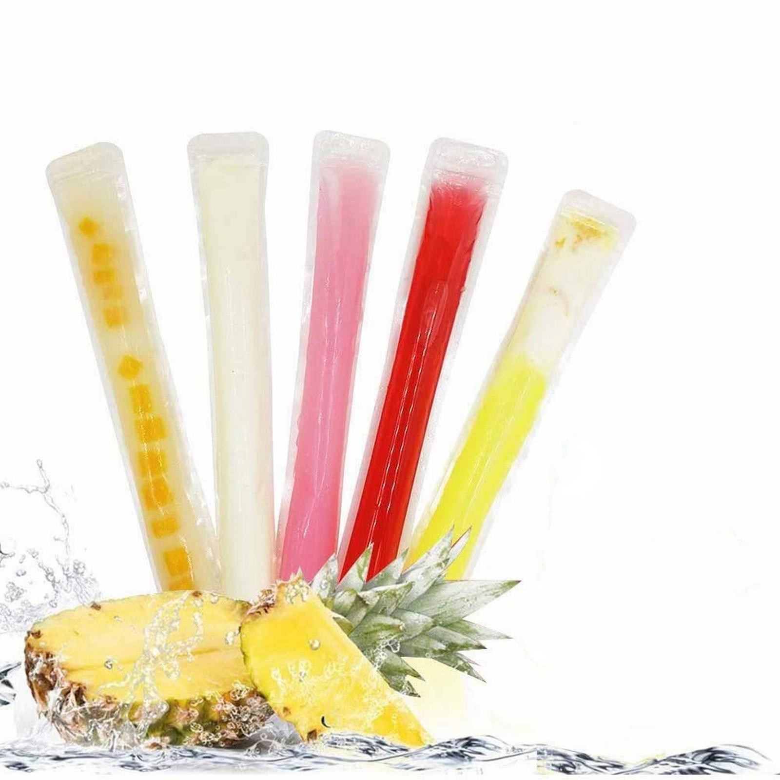 Edikesy Ice Cube Tray,FEBSNOW 100PC Disposable Ice Bags Freezer Tubes ...