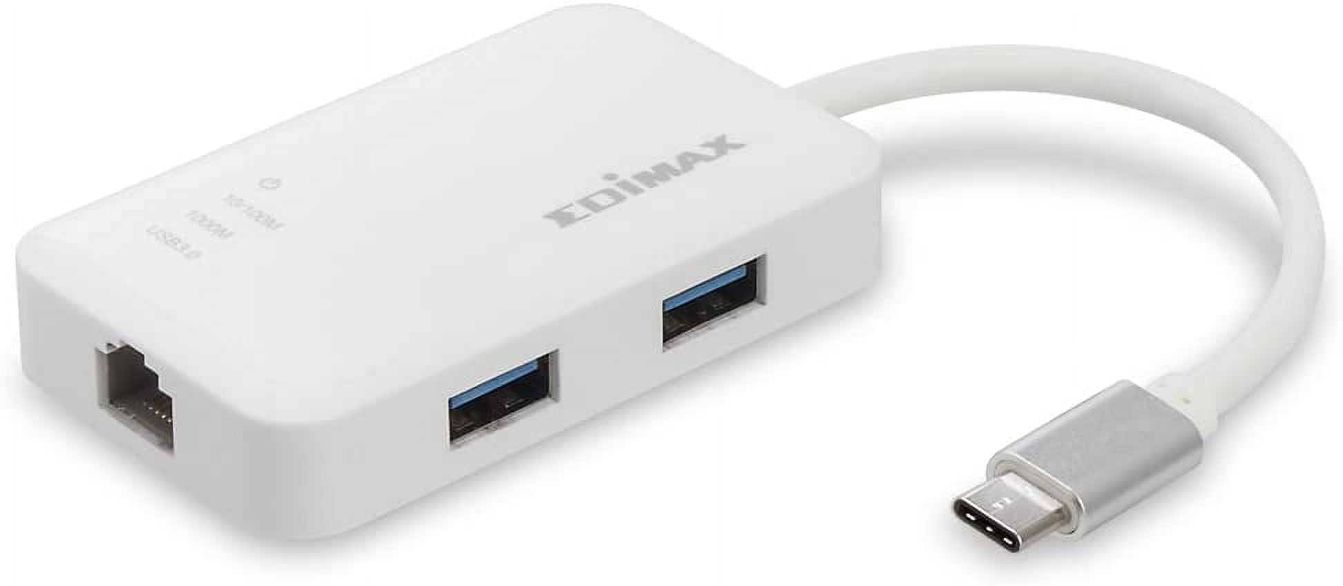 Edimax USB-C Hub, 3x USB 3.0 Ports, 1000Mbps Gigabit Ethernet Adapter ...