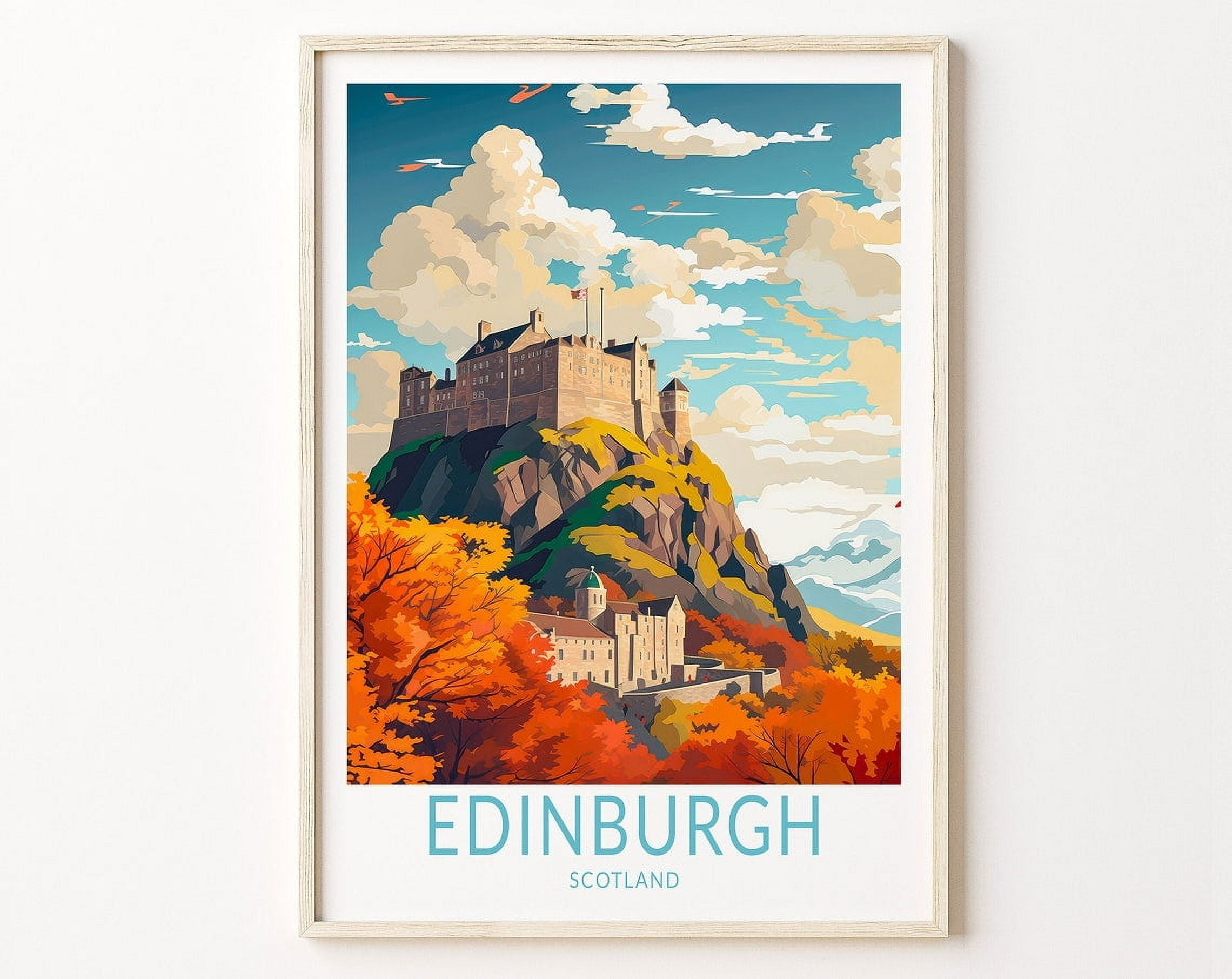 Edinburg Scotland Travel Poster, Edinburgh Poster Print Gifts ...