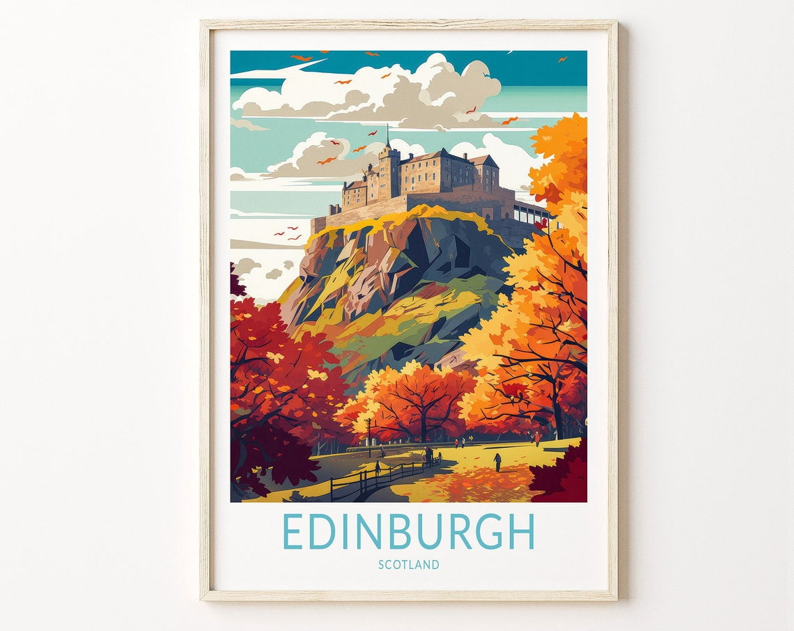 Edinburg Scotland Travel Print, Edinburgh Poster Print, Edinburgh ...