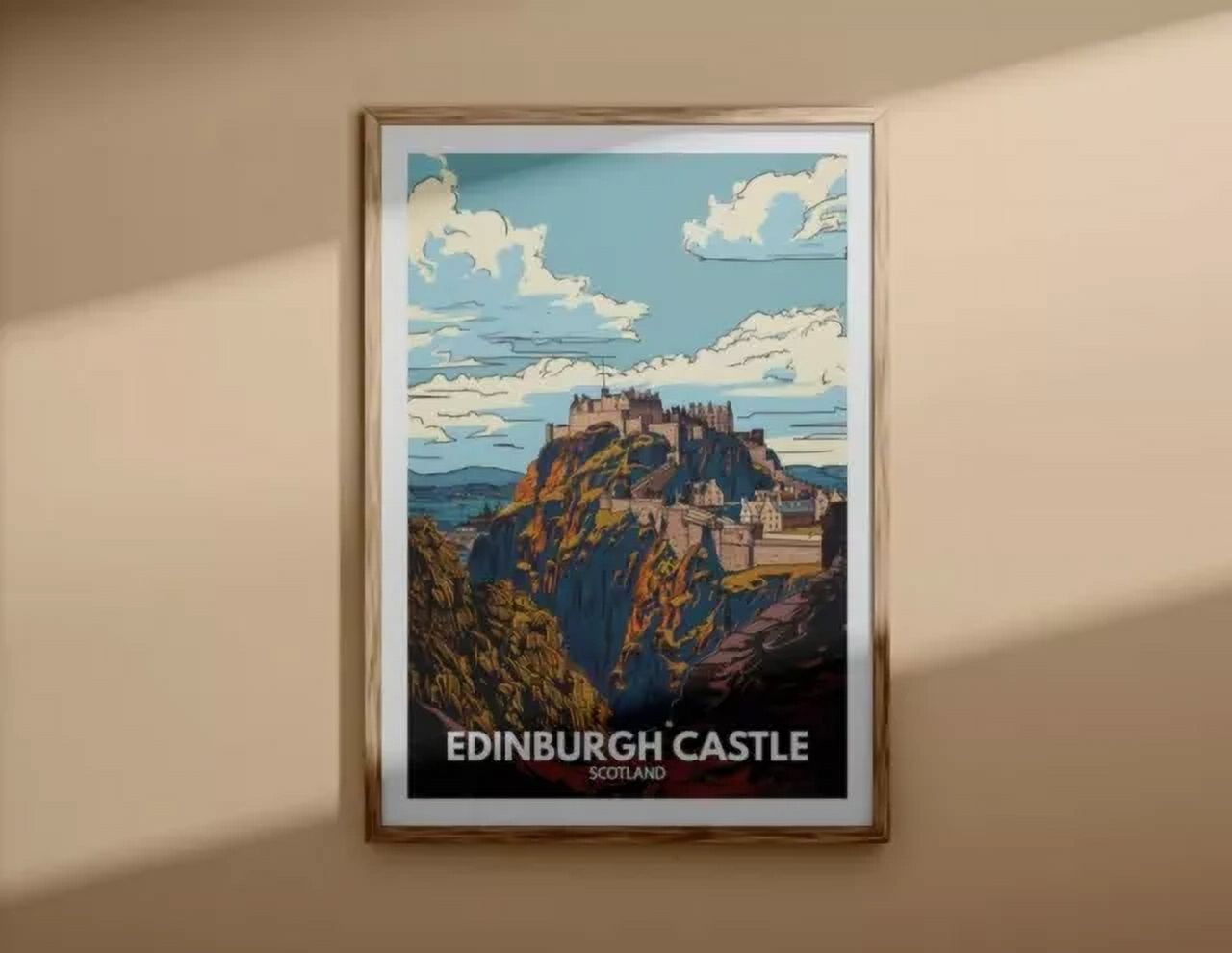 Edinburgh Castle Print - Edinburgh City Poster, Uk Wall Art, Edinburgh ...